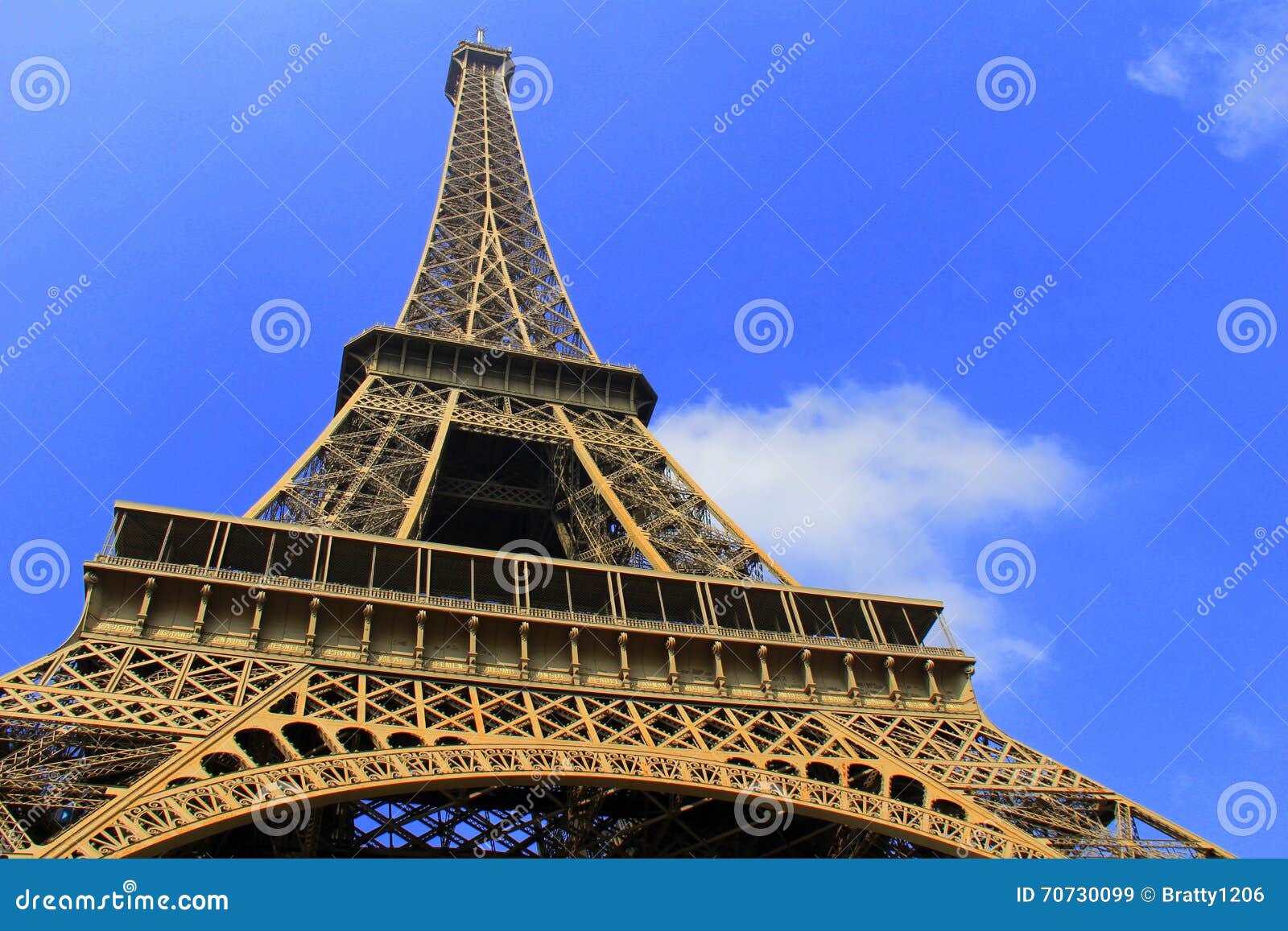 Horizontal Image of Beautiful Attraction, the Eiffel Tower Stock Image ...