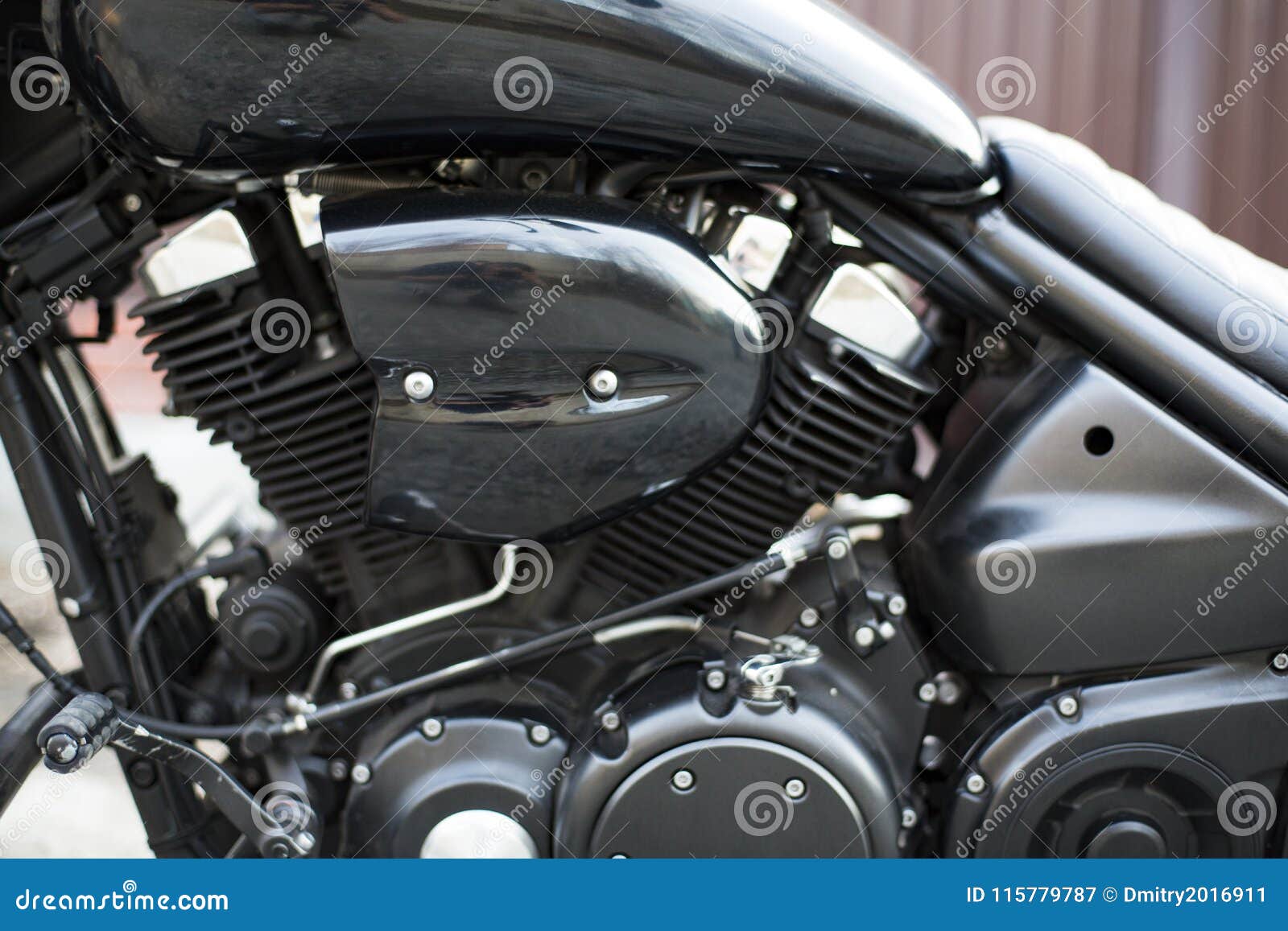 Horizontal Image of the Details of a Motorcycle. Stock Image - Image of ...