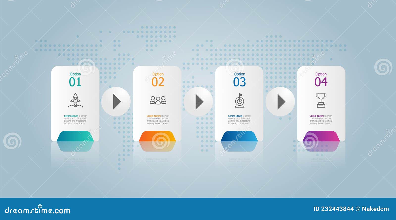 Horizontal Infographic Presentation Element Stock Vector - Illustration ...