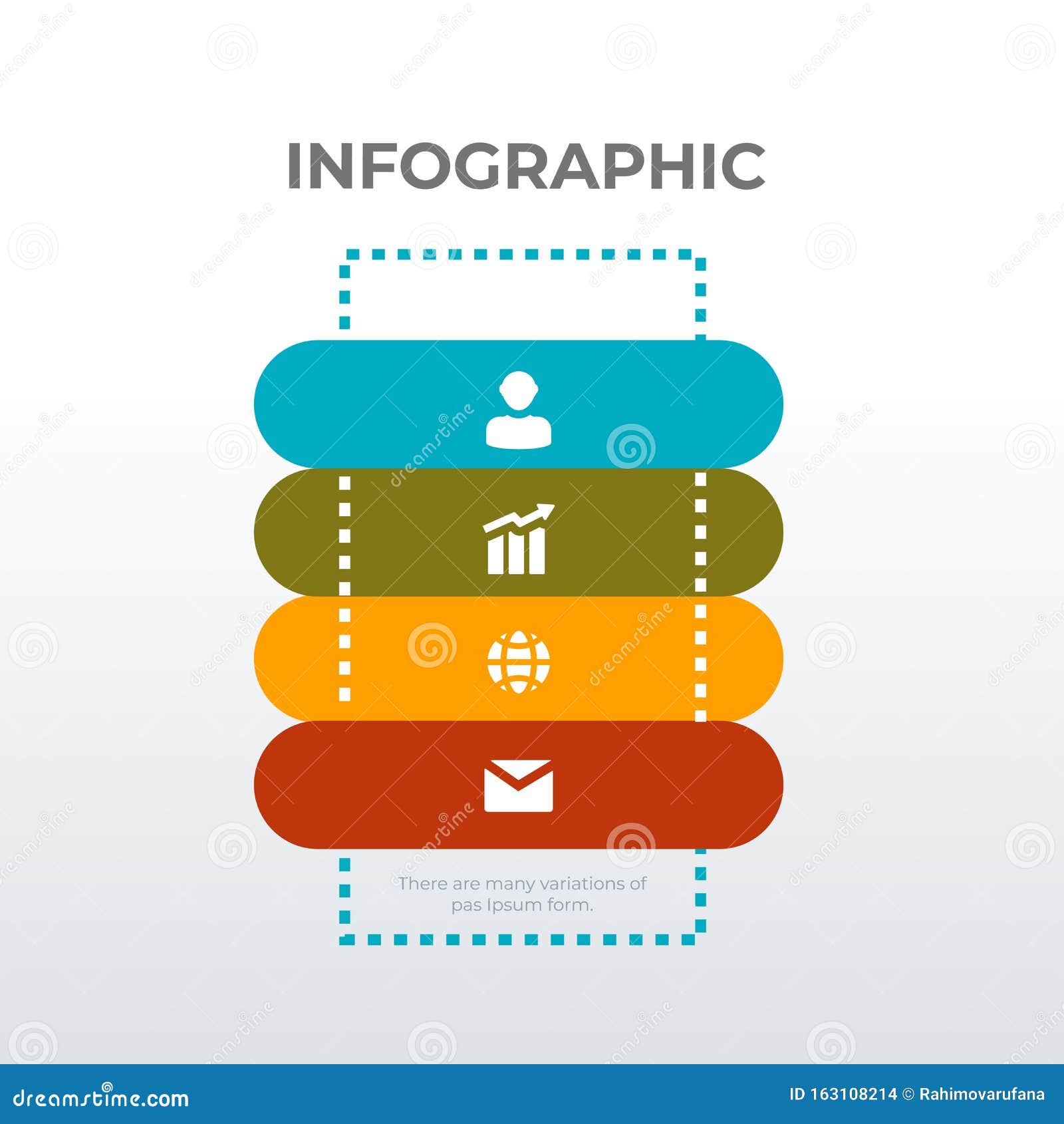 Horizontal Infographic Template Design. Business Concept Infograph with ...
