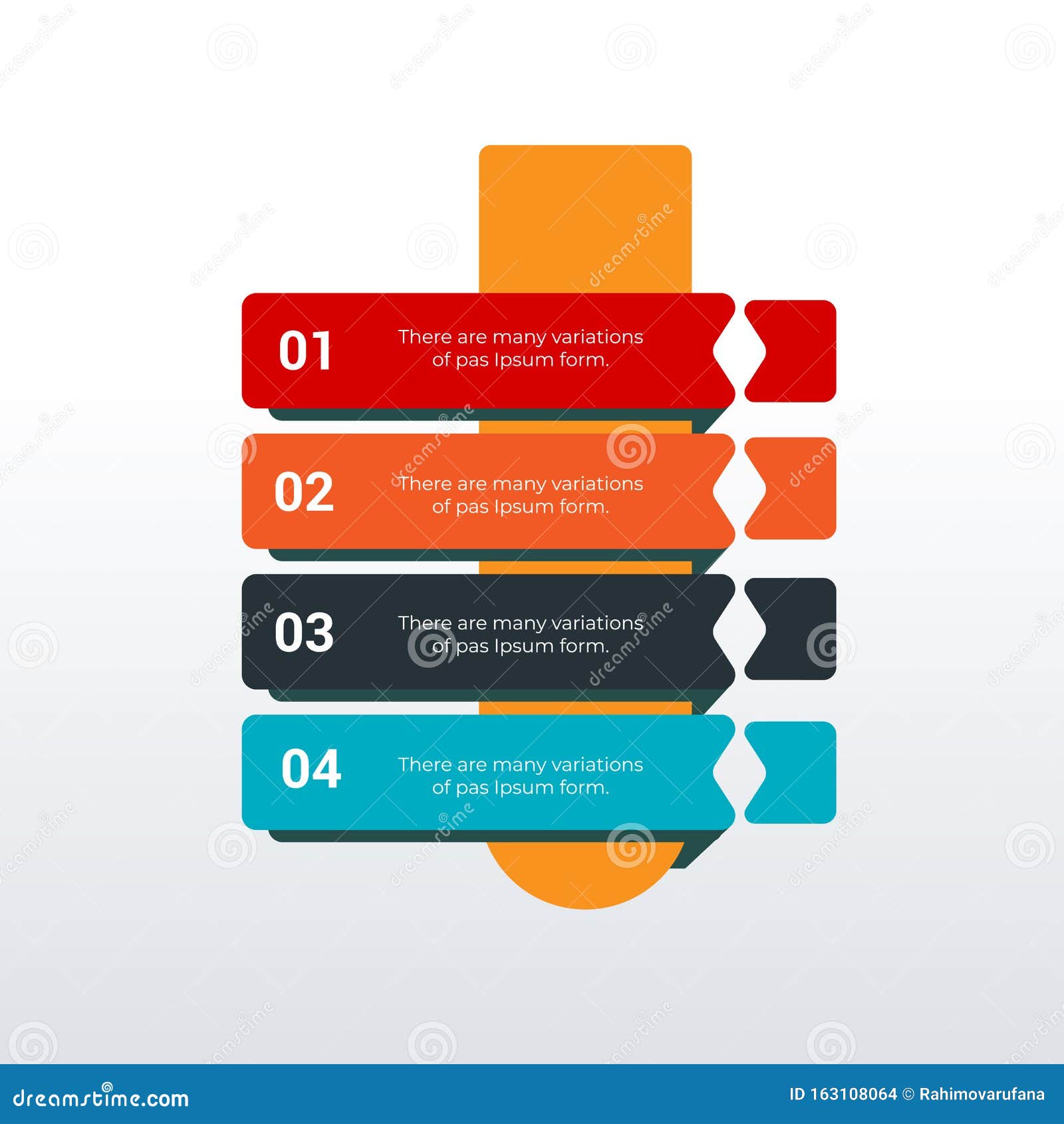 Horizontal Infographic Template Design. Business Concept Infograph with ...