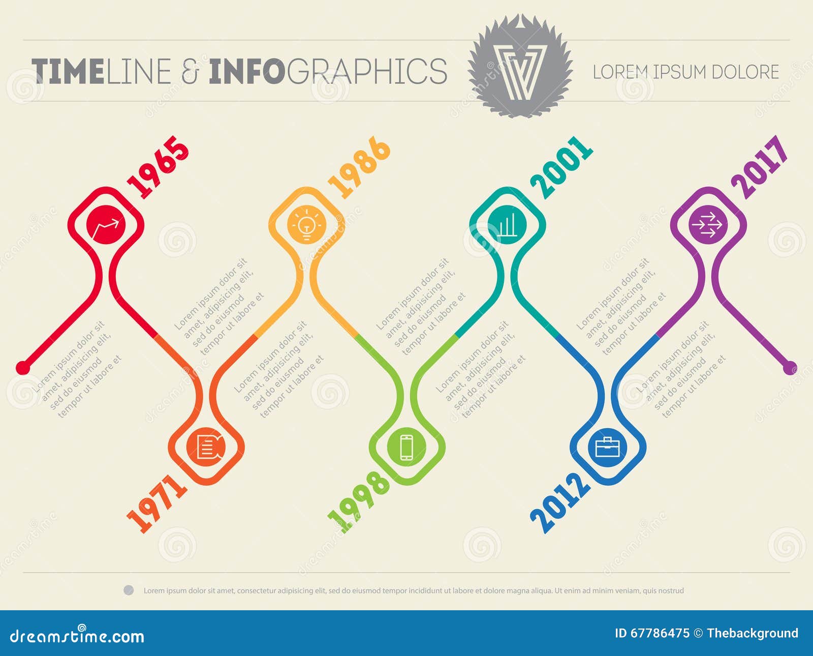 Horizontal Infographic Timelines. Vector Web Template for Presentation ...