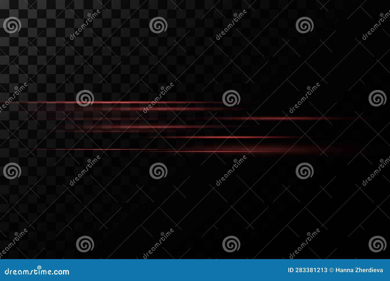 Horizontal Lens Flares Pack. Laser Beams, Horizontal Light Rays Stock ...
