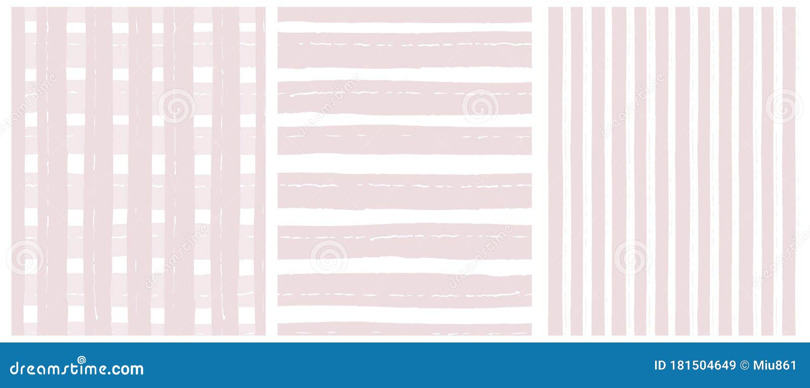 Horizontal Light Pink Stripes on a White Background. Pink-White Grid ...