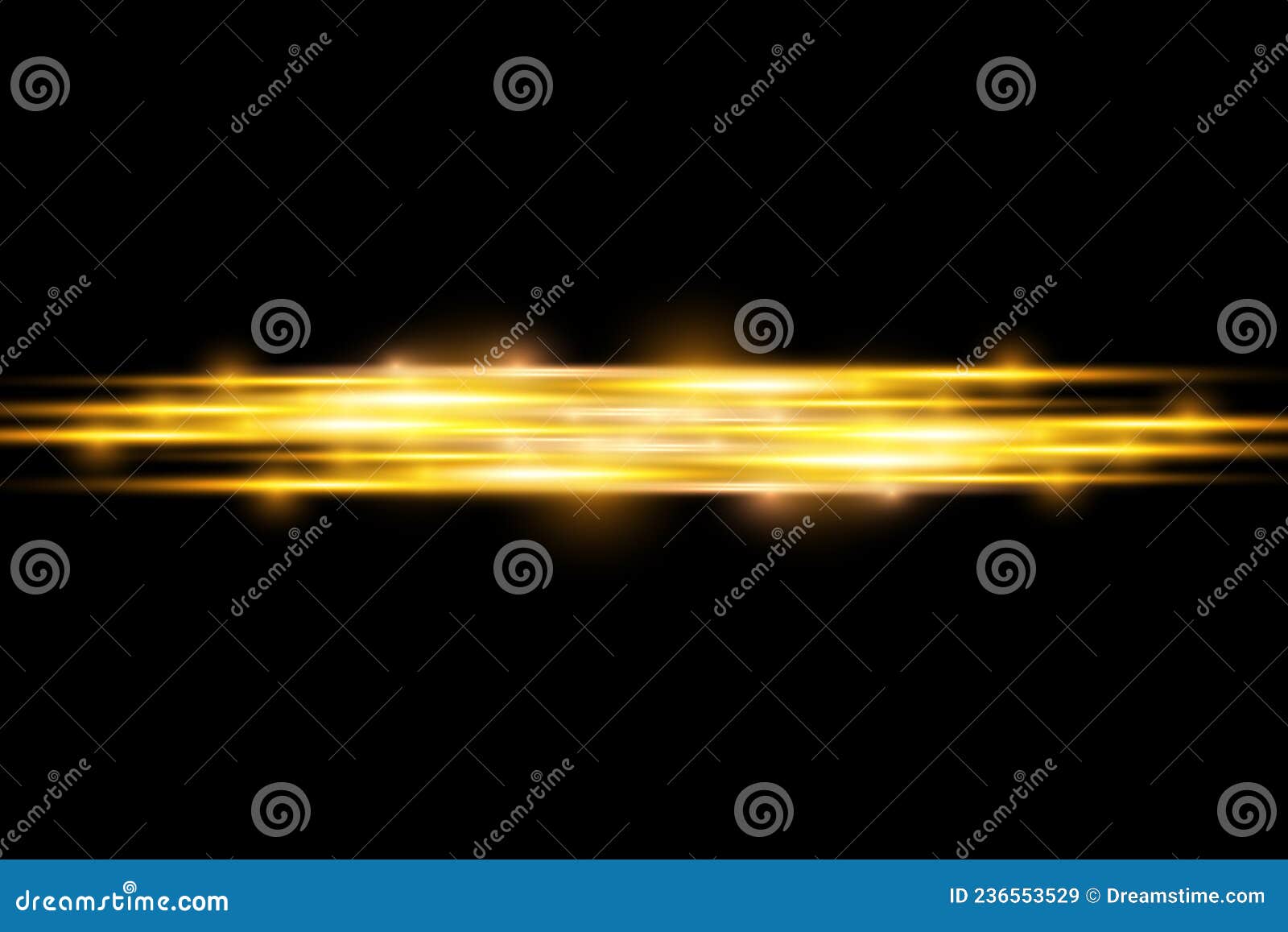 Horizontal Light Ray, Flash Yellow Horizontal Line Stock Vector ...