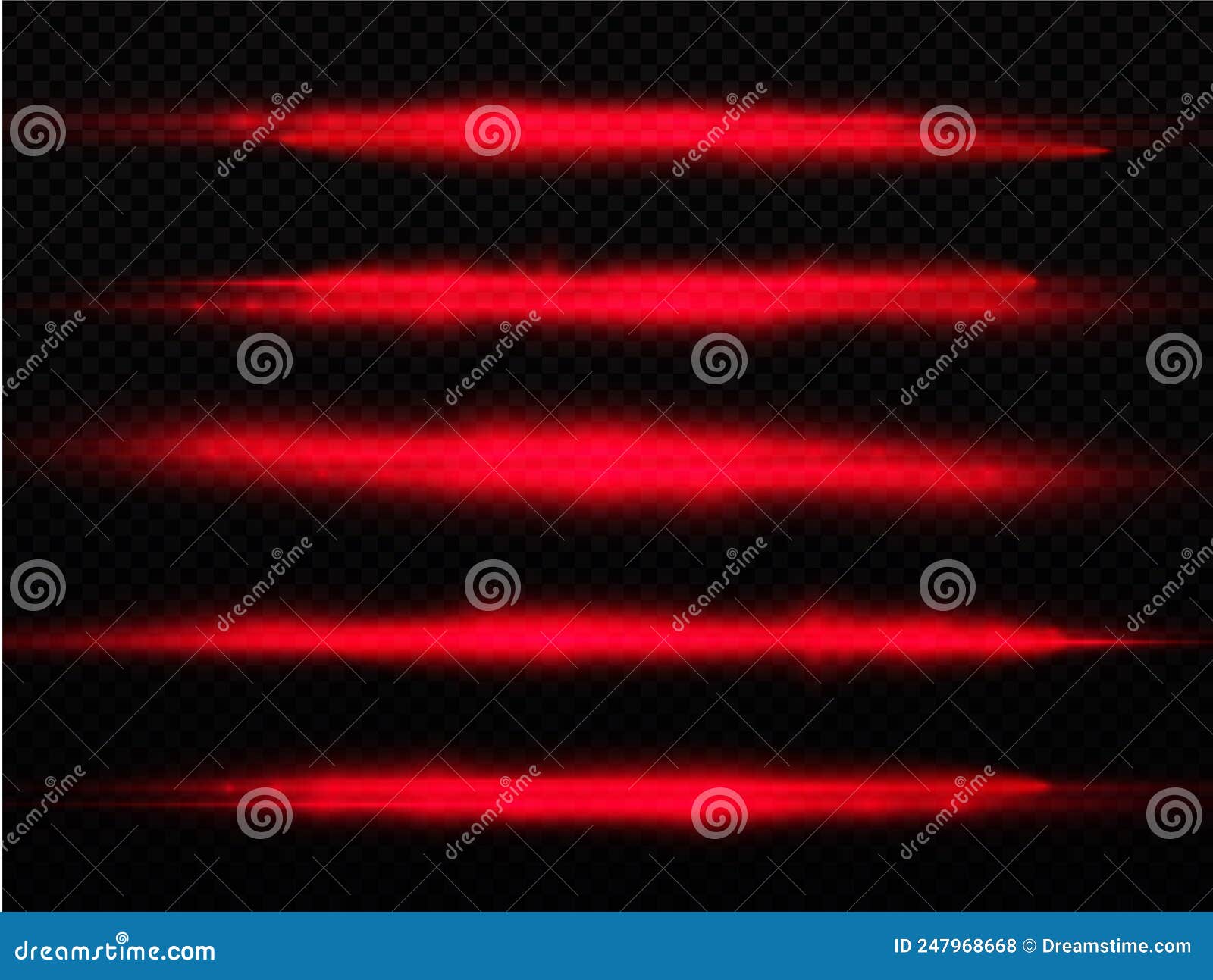Horizontal Light Rays, Flash Red Horizontal Line Stock Vector ...