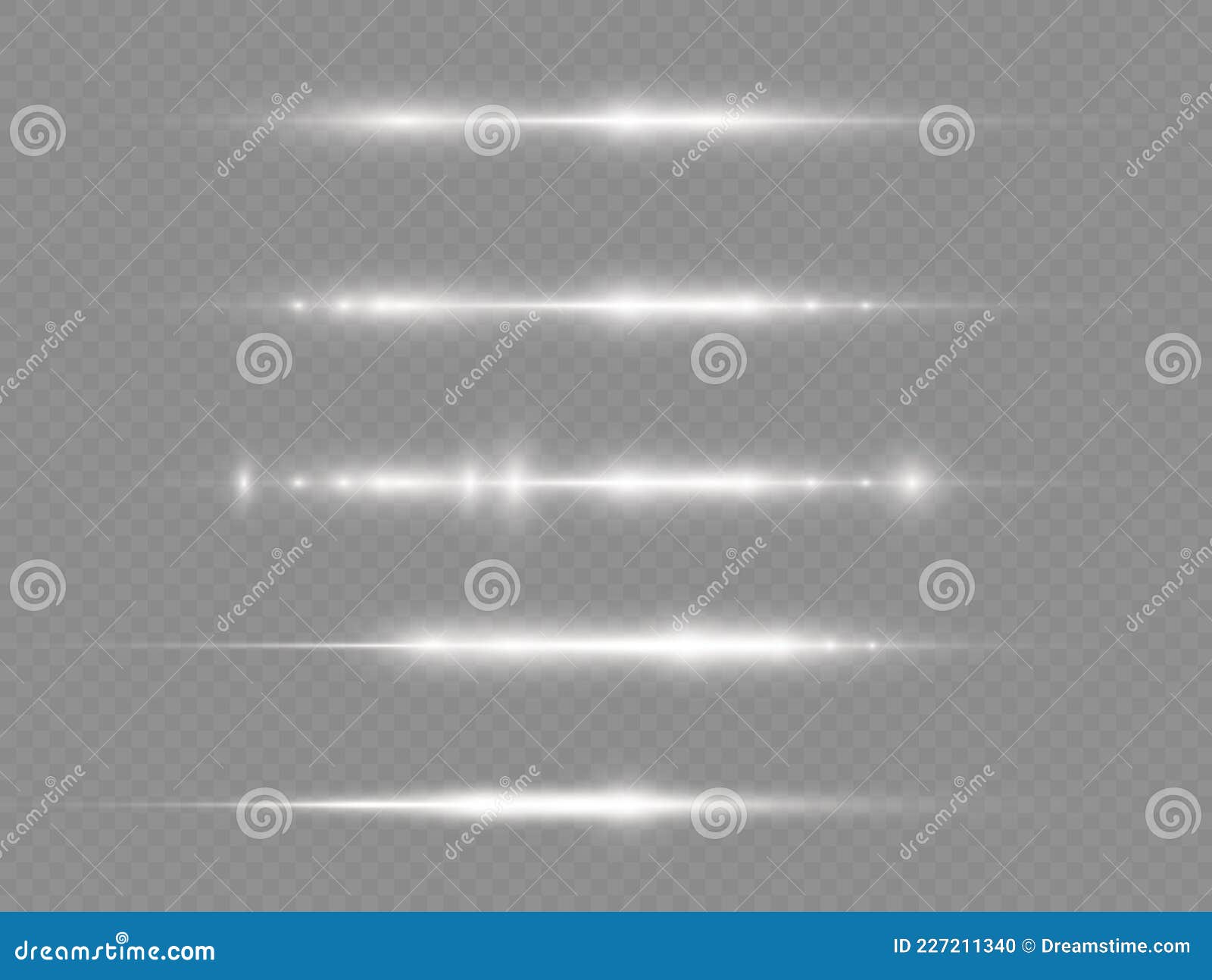 Horizontal Light Rays, Flash White Horizontal Line Stock Vector ...