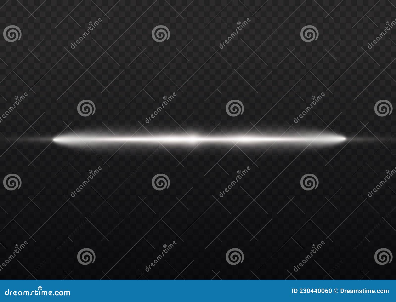 Horizontal Light Rays, Flash White Horizontal Line Stock Vector ...