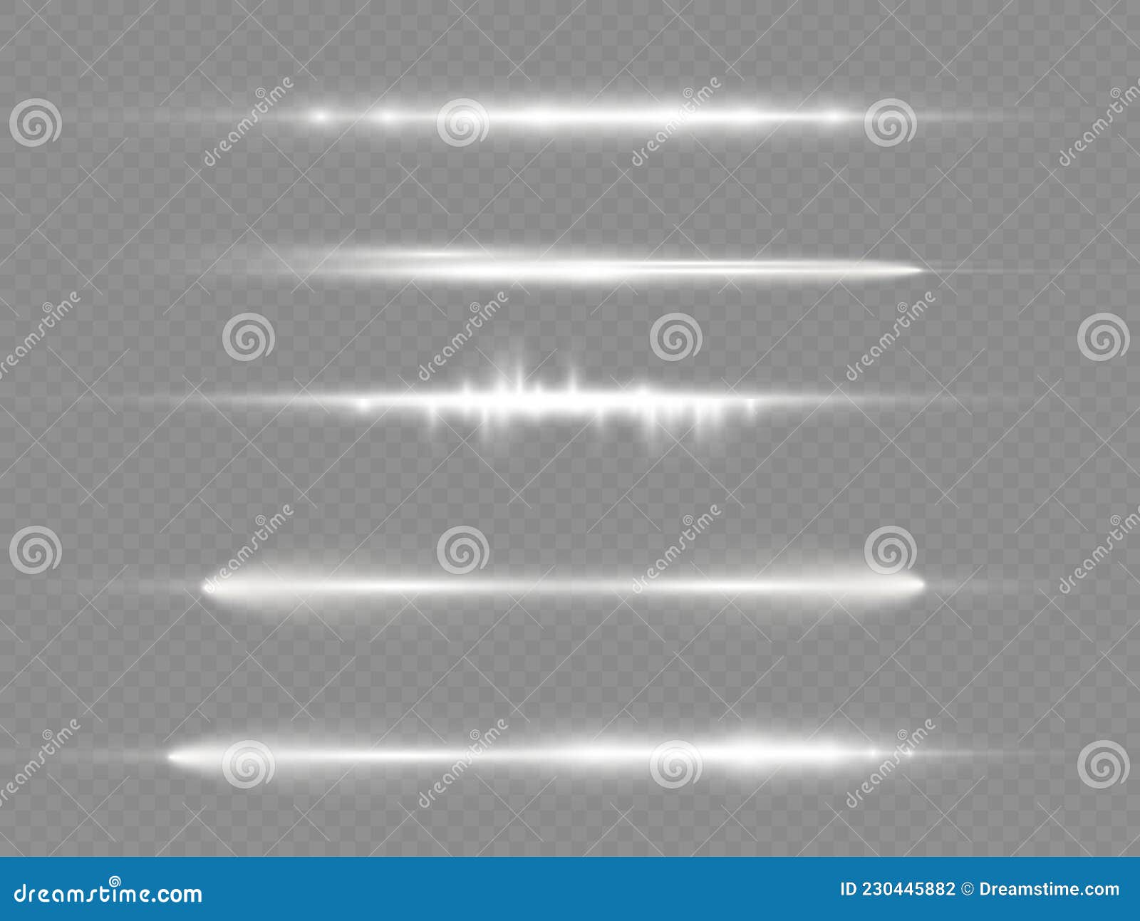 Horizontal Light Rays, Flash White Horizontal Line Stock Vector ...