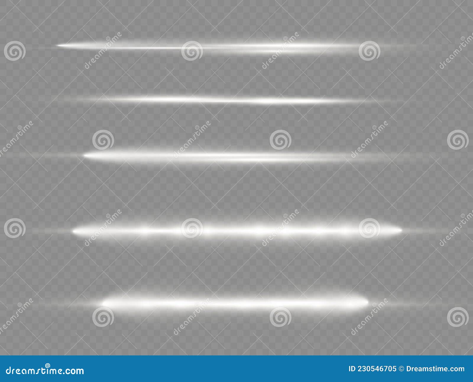 Horizontal Light Rays, Flash White Horizontal Line Stock Vector ...