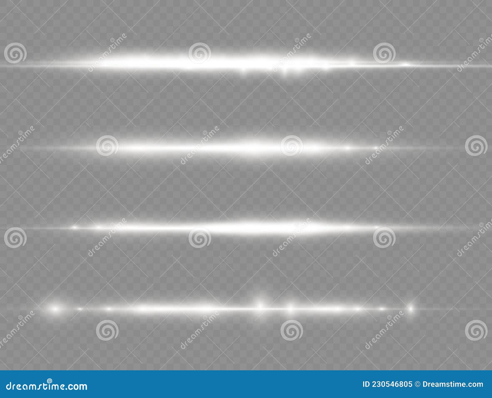 Horizontal Light Rays, Flash White Horizontal Line Stock Vector ...