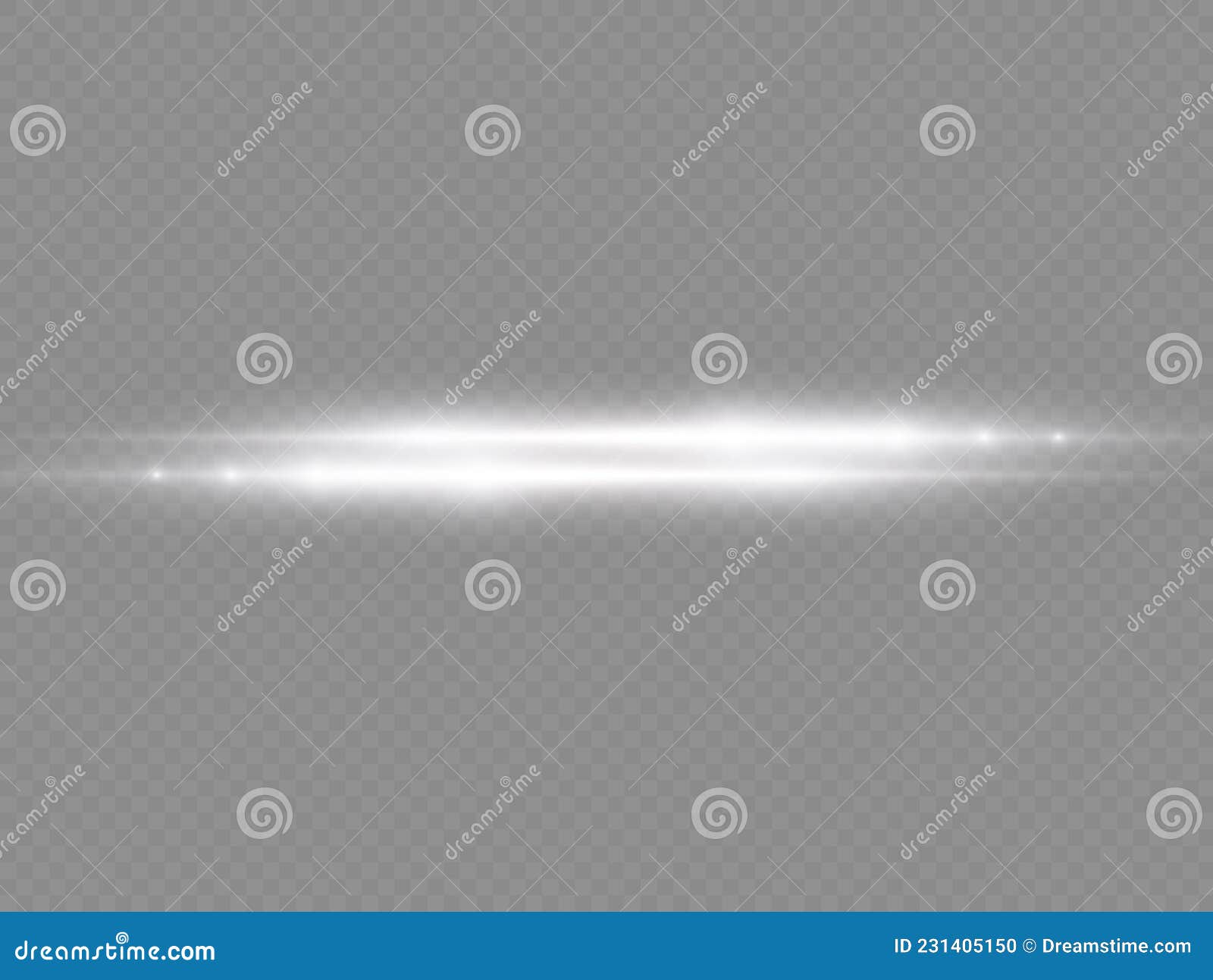 Horizontal Light Rays, Flash White Horizontal Line Stock Vector ...