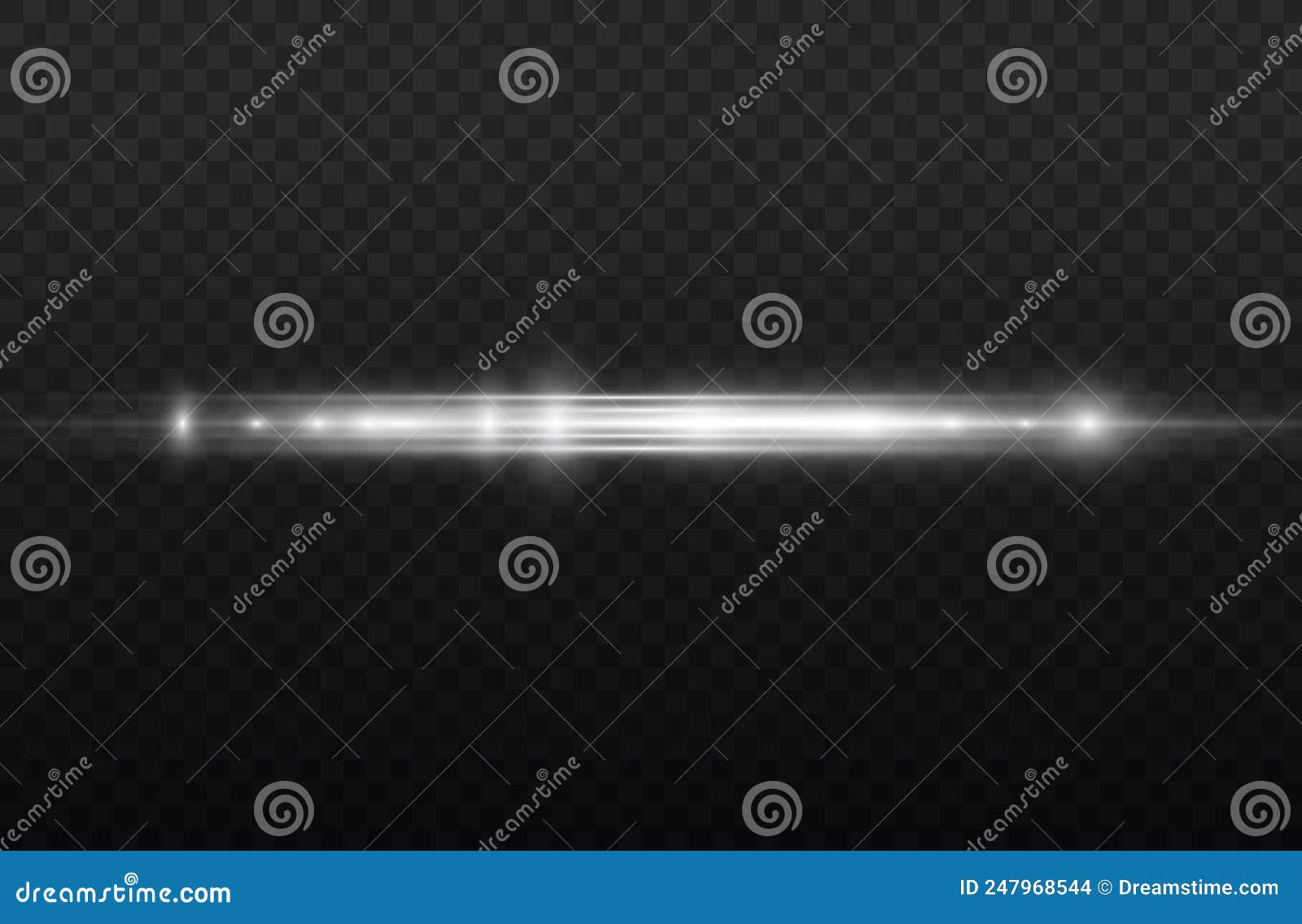 Horizontal Light Rays, Flash White Horizontal Line Stock Vector ...