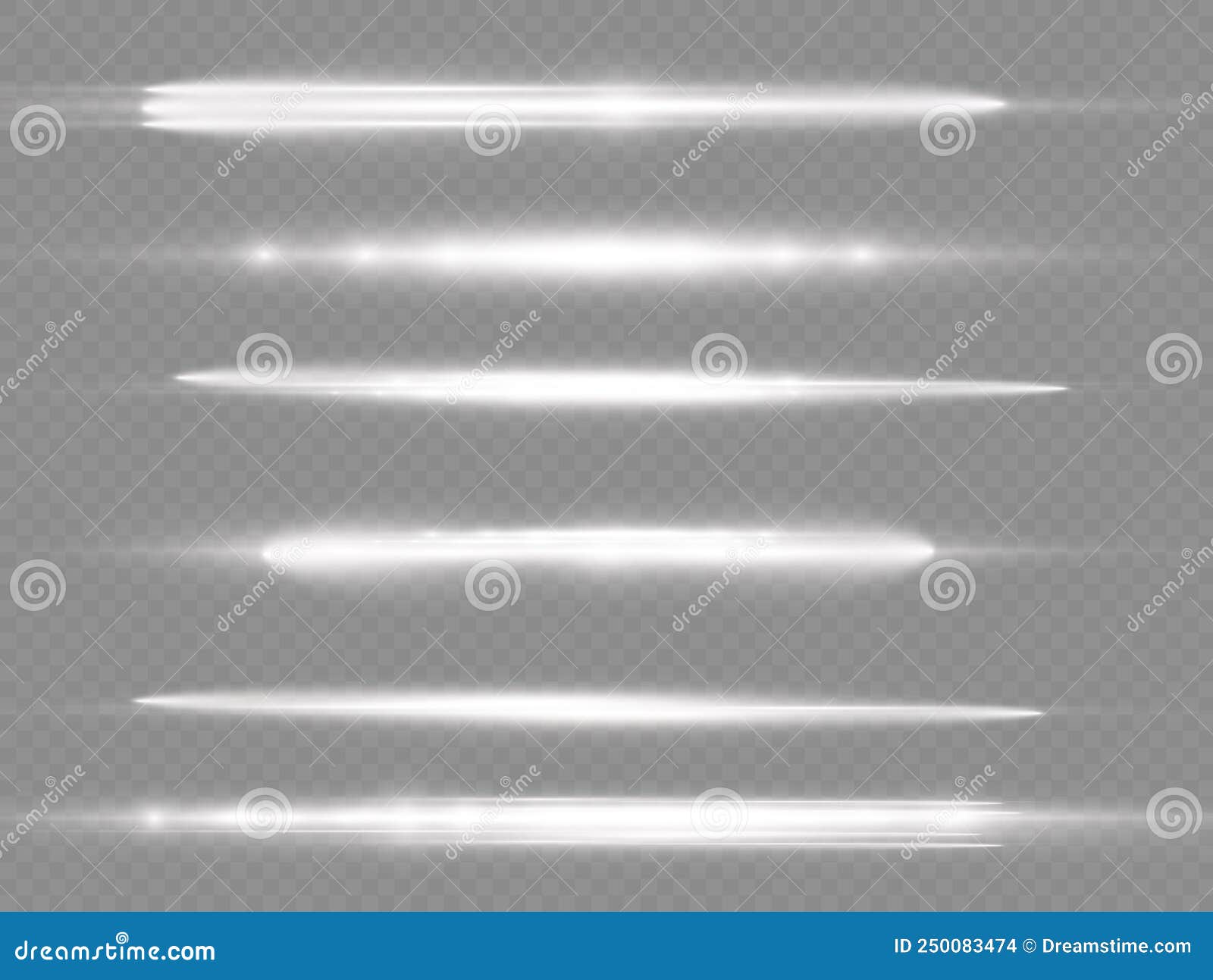 Horizontal Light Rays, Flash White Horizontal Line Stock Vector ...