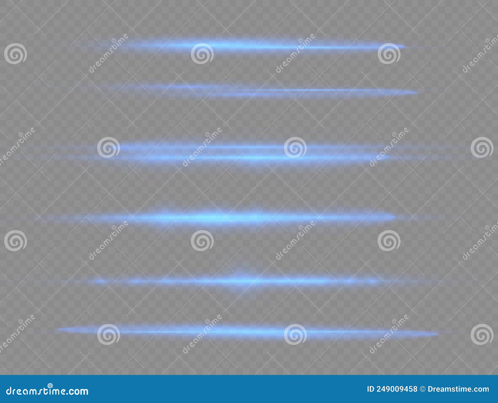 Horizontal Light Rays, Glow Blue Line, Flash Glare Stock Vector ...