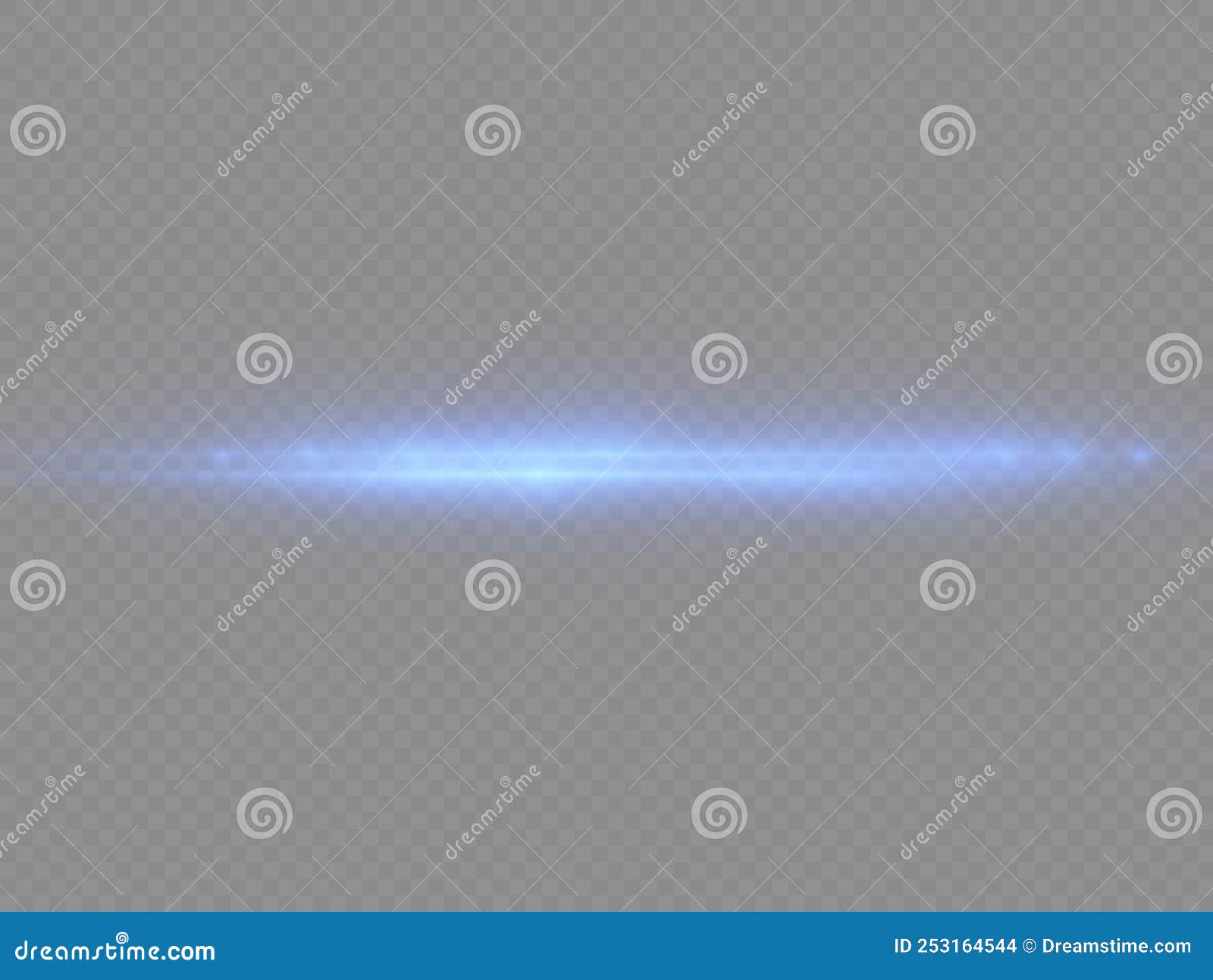 Horizontal Light Rays, Glow Speed Line, Flash Blue Stock Vector ...