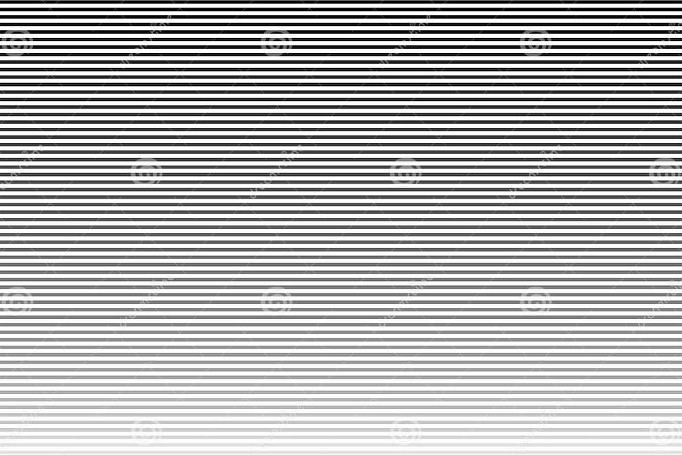 Horizontal Line. Lines Halftone Pattern with Gradient Effect Stock ...
