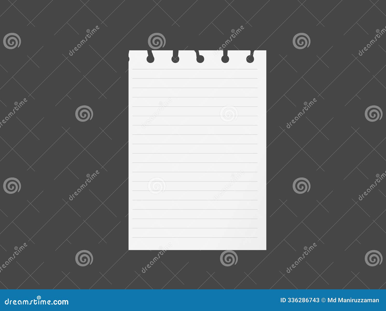 Paper Lined Vector Background - Horizontal Lined Paper Page with ...