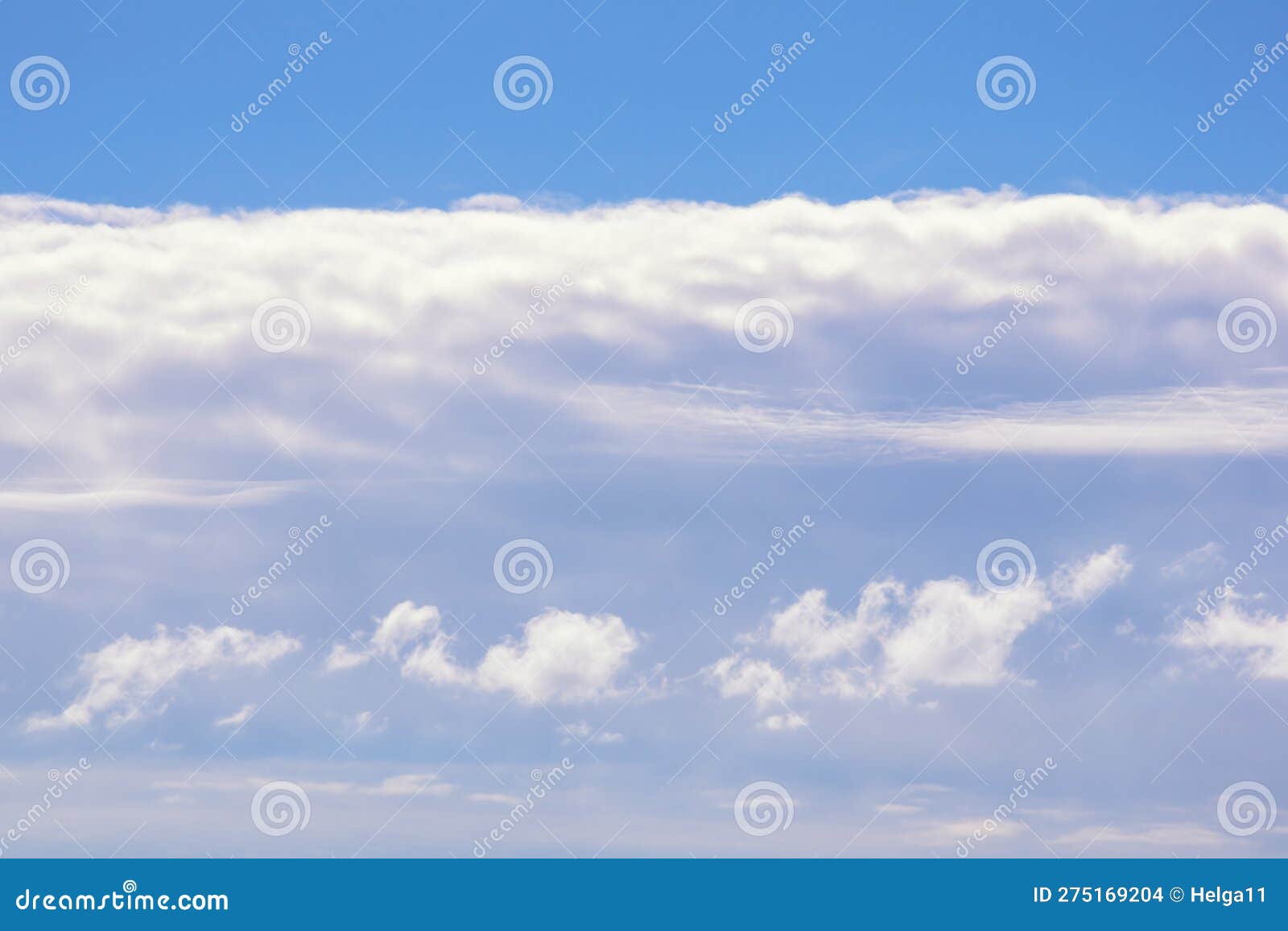 Horizontal Lines of Clouds on Sky Stock Photo - Image of natural ...