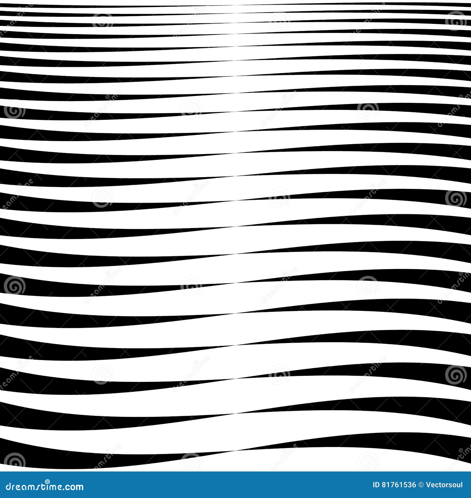 Horizontal Lines, Stripes - Waving, Wavy Lines from Thick Stock Vector ...