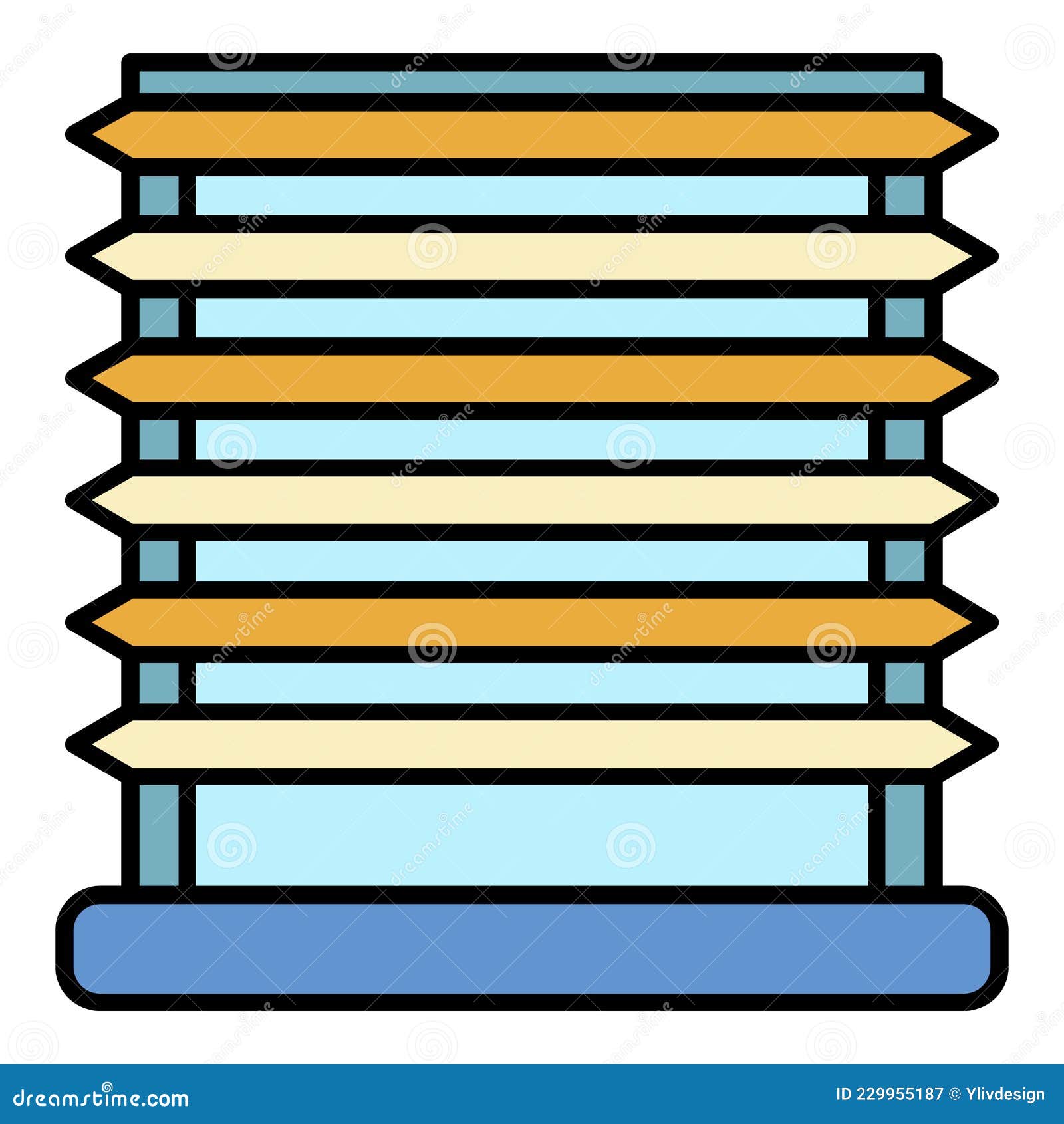 Horizontal Louvers Icon Color Outline Vector Stock Vector ...