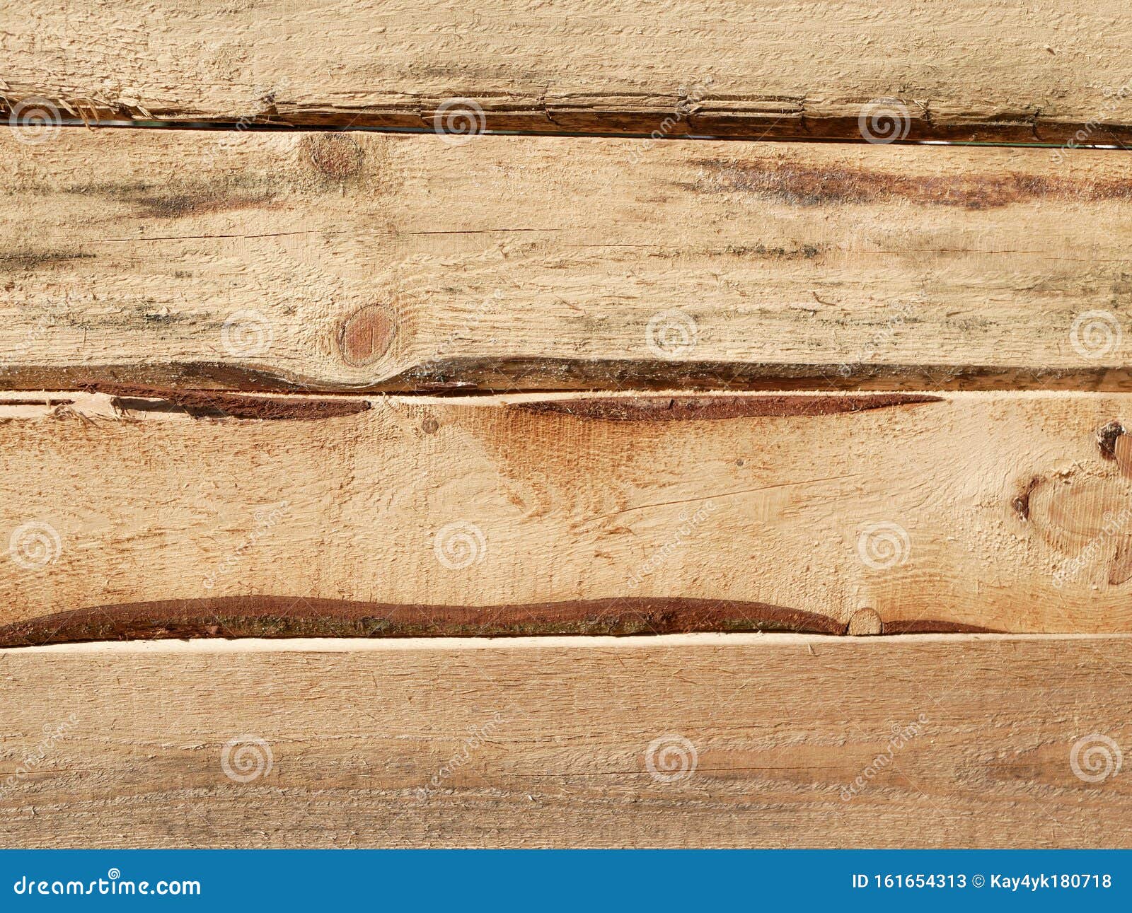 Horizontal Lumber. Lumber from Pine Boards. Roughly Processed Pine ...
