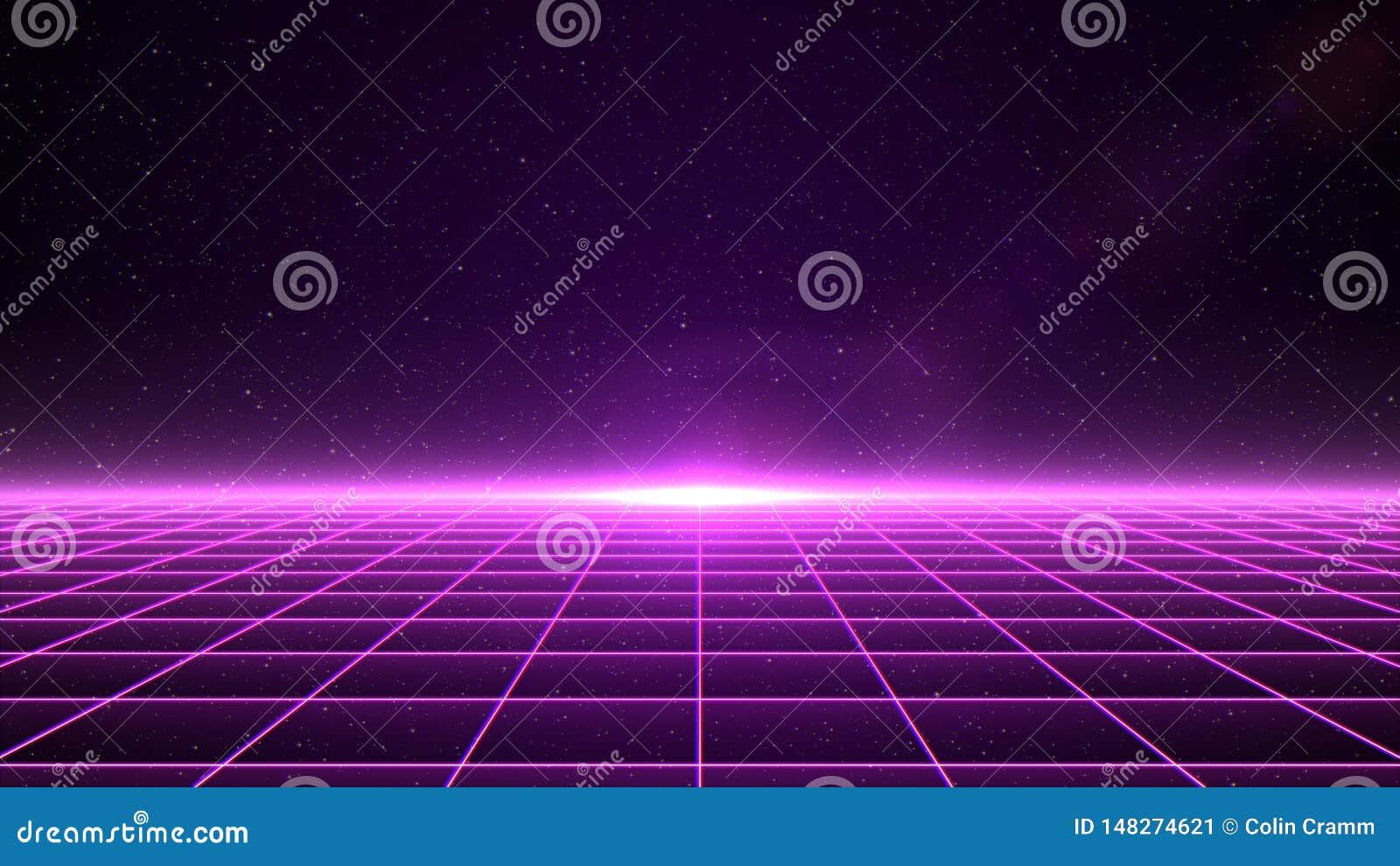 Horizontal Matrix Grid in Space Stock Illustration - Illustration of ...