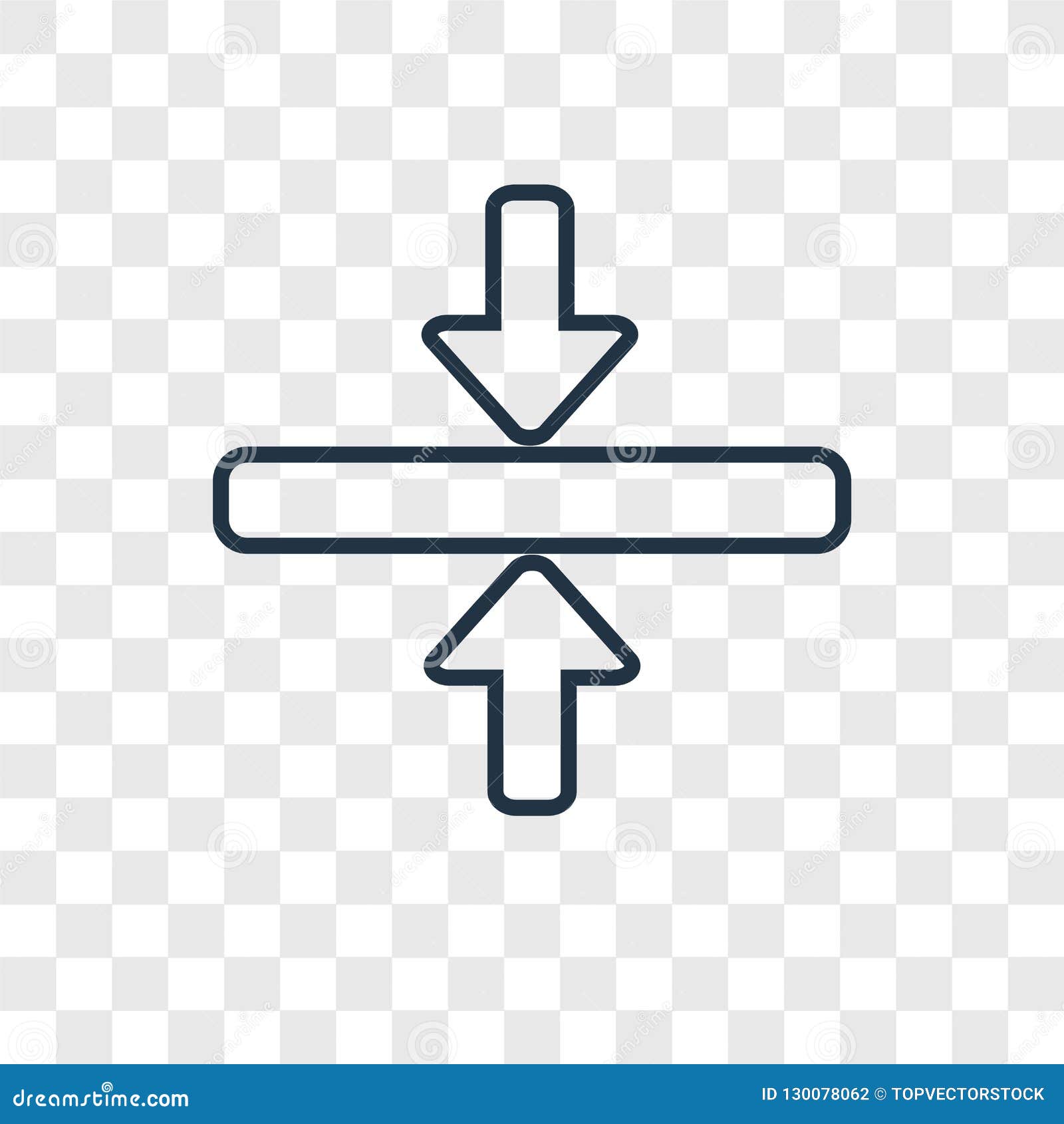 Merge Concept Vector Linear Icon Isolated On Transparent Background ...