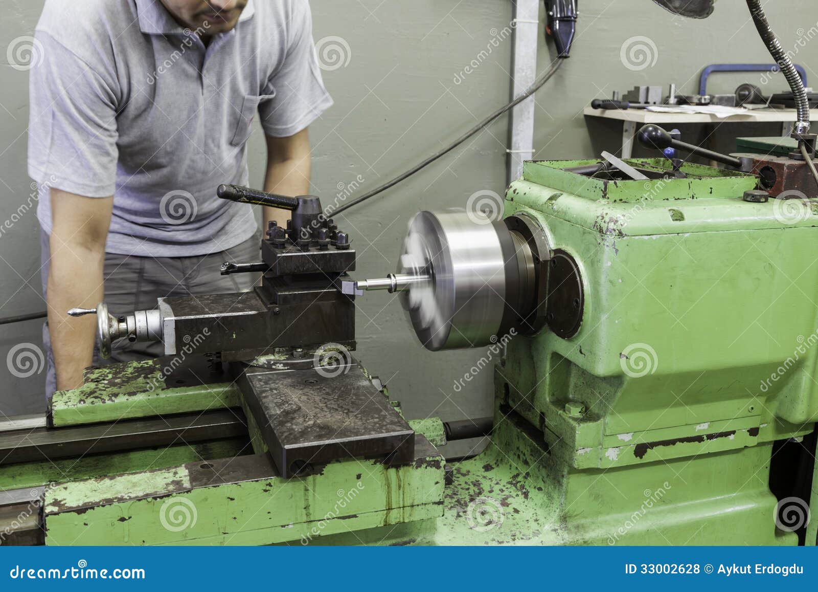 Horizontal milling machine stock photo. Image of lathe - 33002628