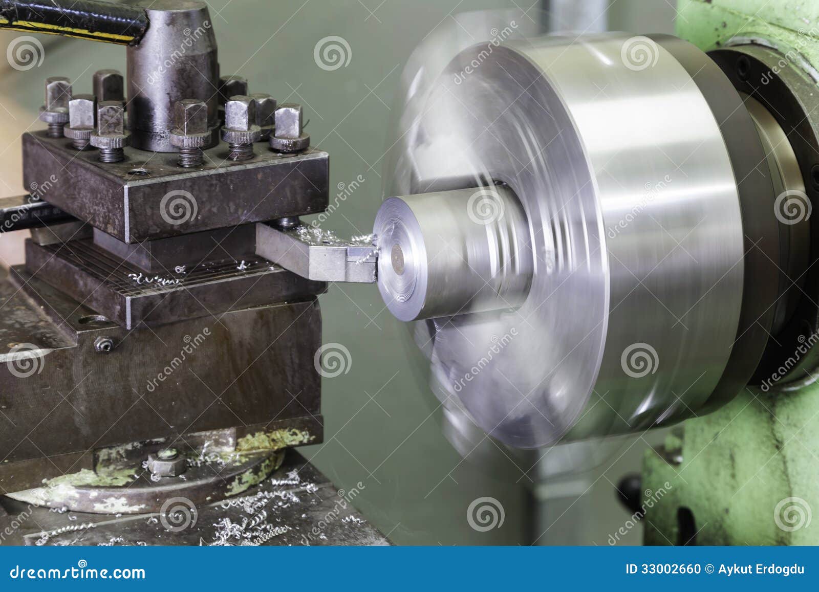 The Horizontal CNC Milling Machine Rough Cutting The Injection Mold ...