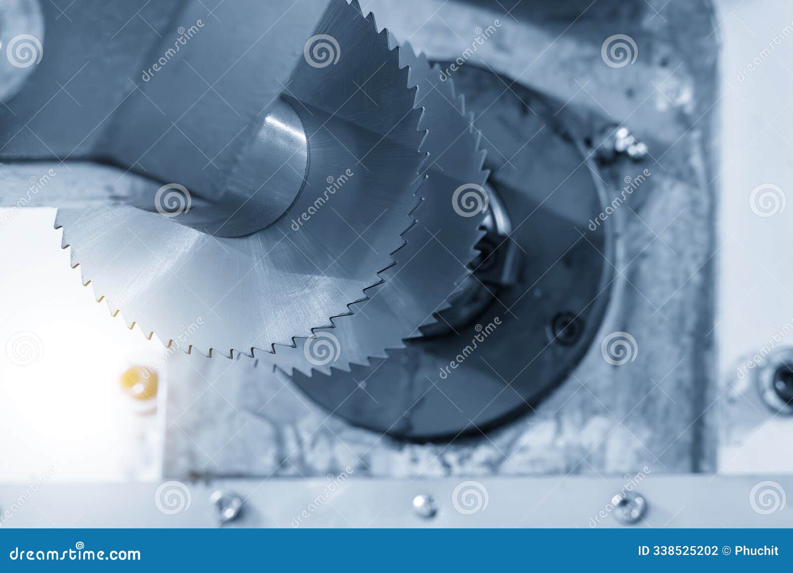 The Horizontal Milling Machine Working with Double Cutter in the Light ...