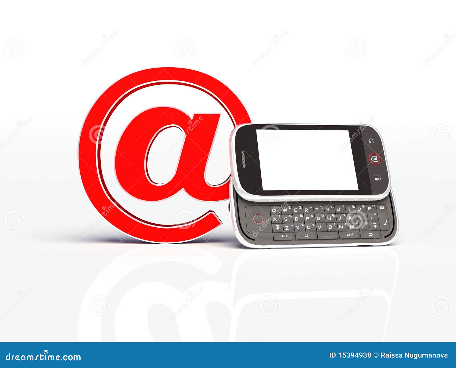 Horizontal Mobile Phone and Email Sign. Isolated Stock Illustration ...