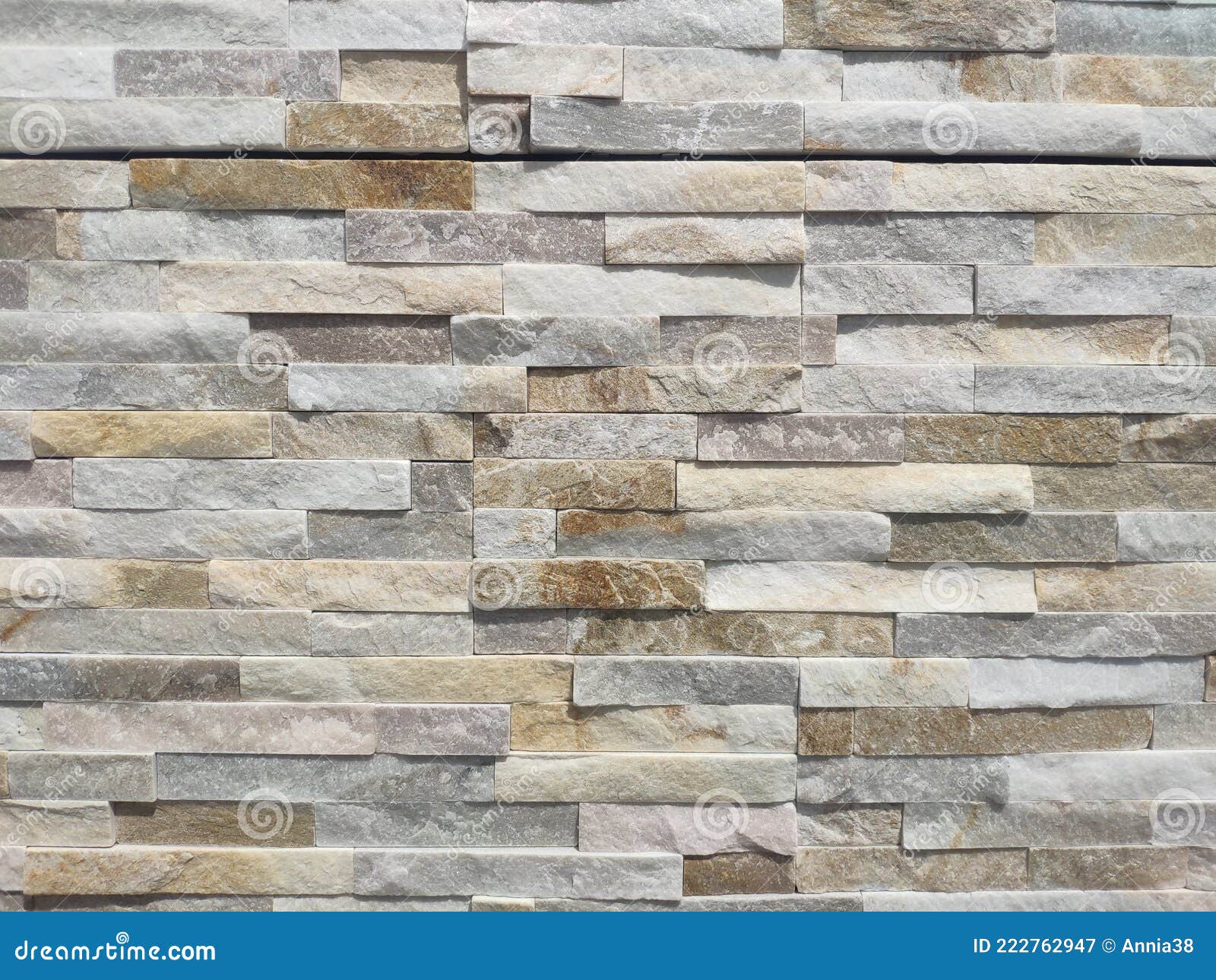 Horizontal Modern Brick Wall Background. Stone Wall Texture Royalty ...