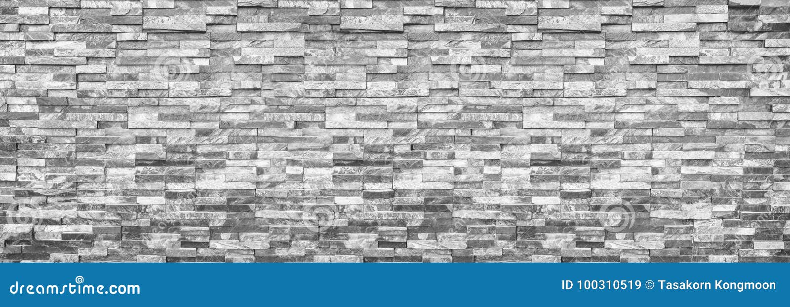 Horizontal Modern Brick Wall for Pattern and Background Stock Image ...