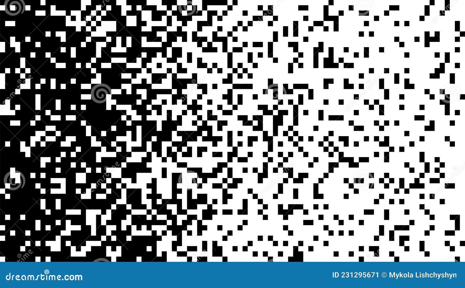 Dispersed Elements. Disintegration, Pixel Dissolve Squares Effect ...