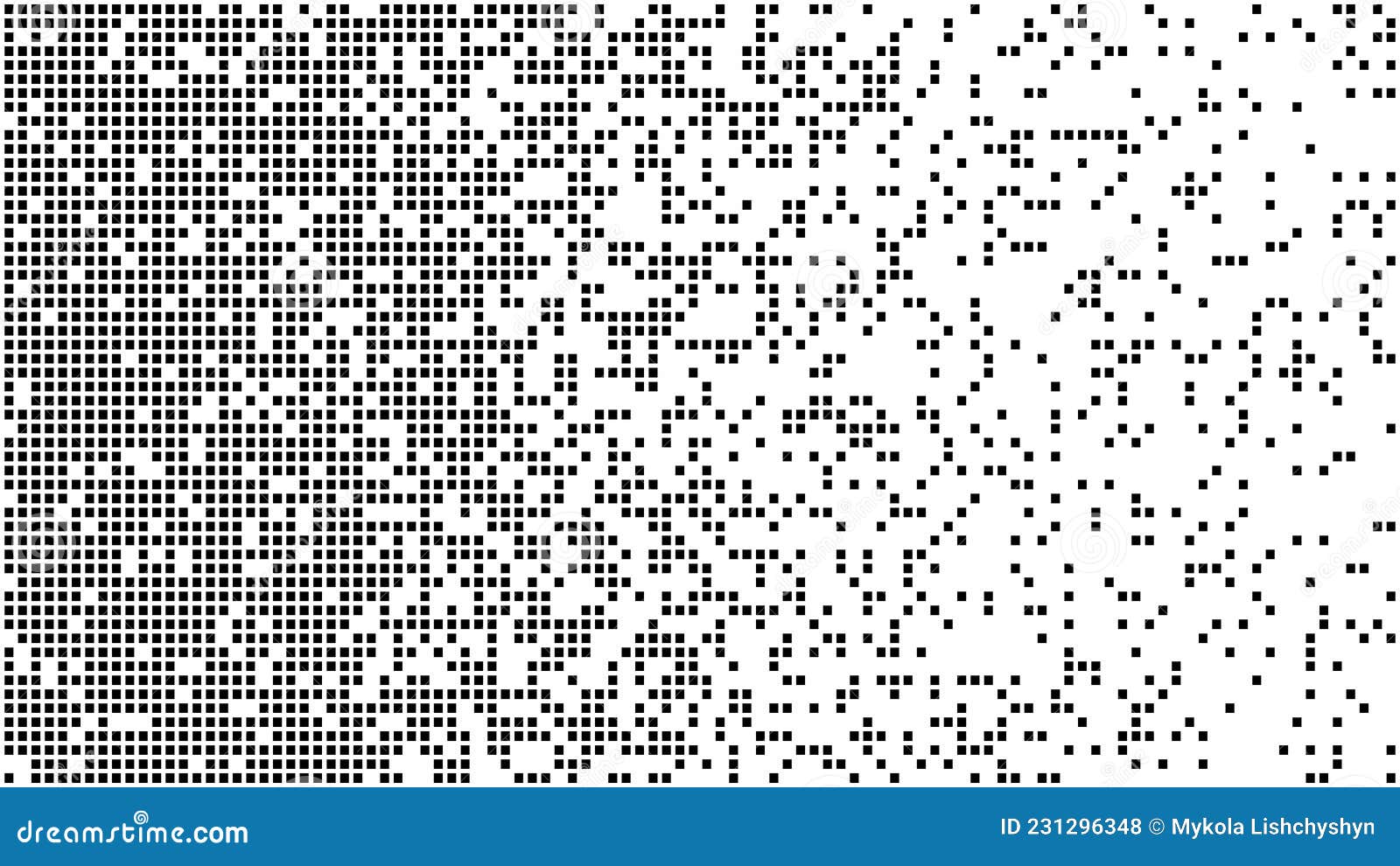 Dispersed Elements. Disintegration, Pixel Dissolve Squares Effect ...