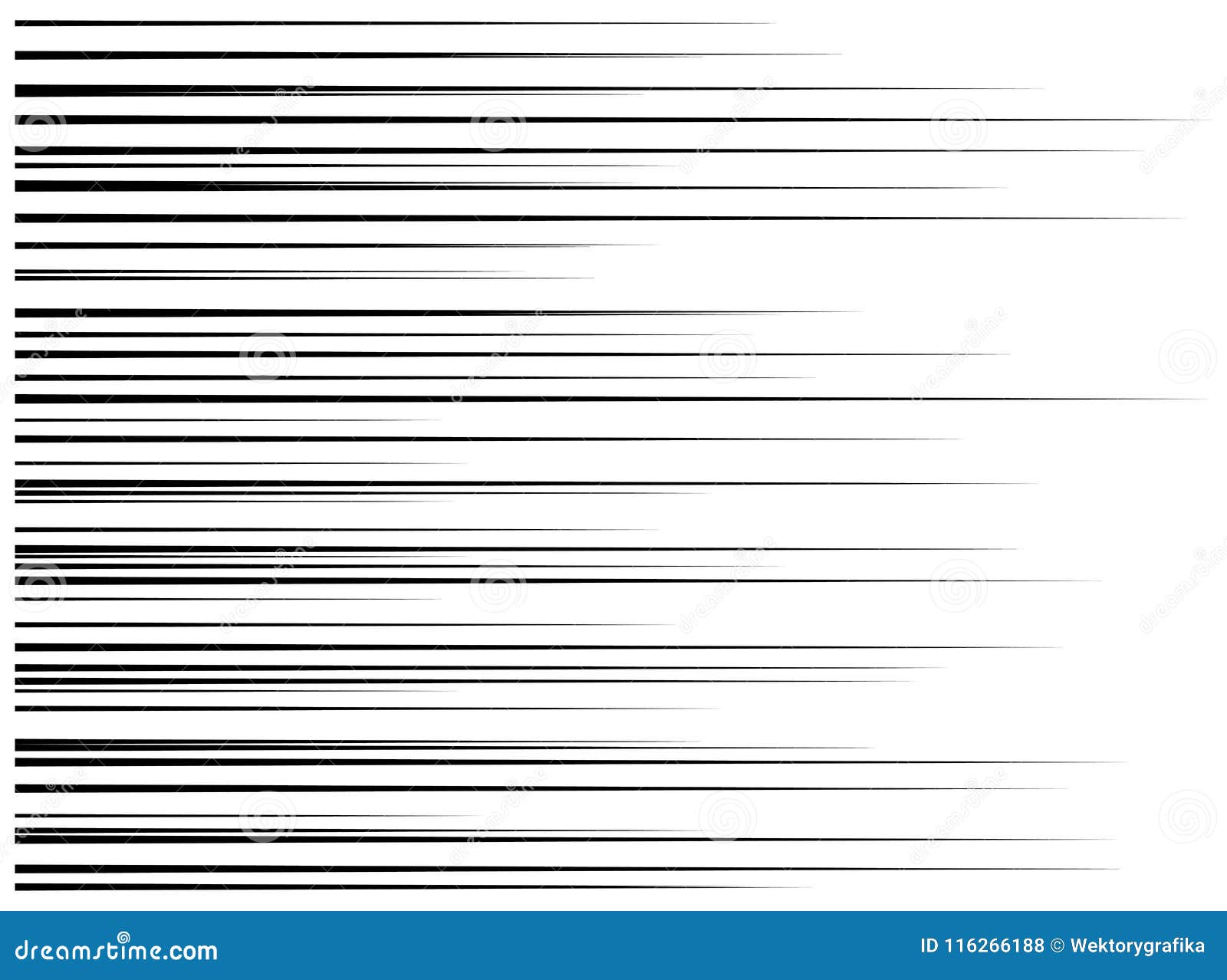 Horizontal Motion Speed Lines for Comic Book Stock Vector ...