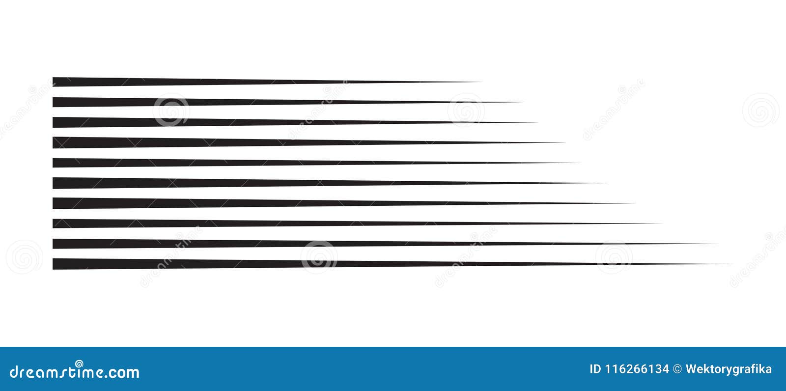 Horizontal Motion Speed Lines For Comic Book Vector Illustration ...