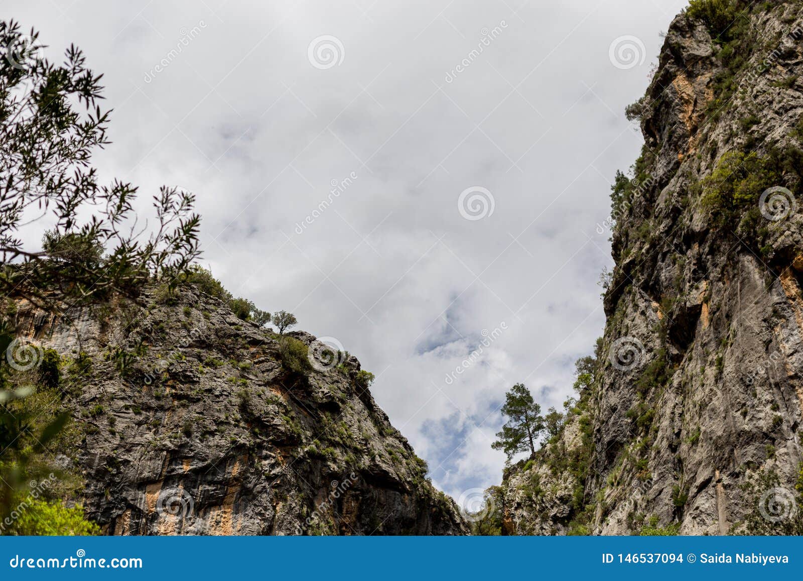 Horizontal Mountain Landscape with Copy Space Stock Photo - Image of ...