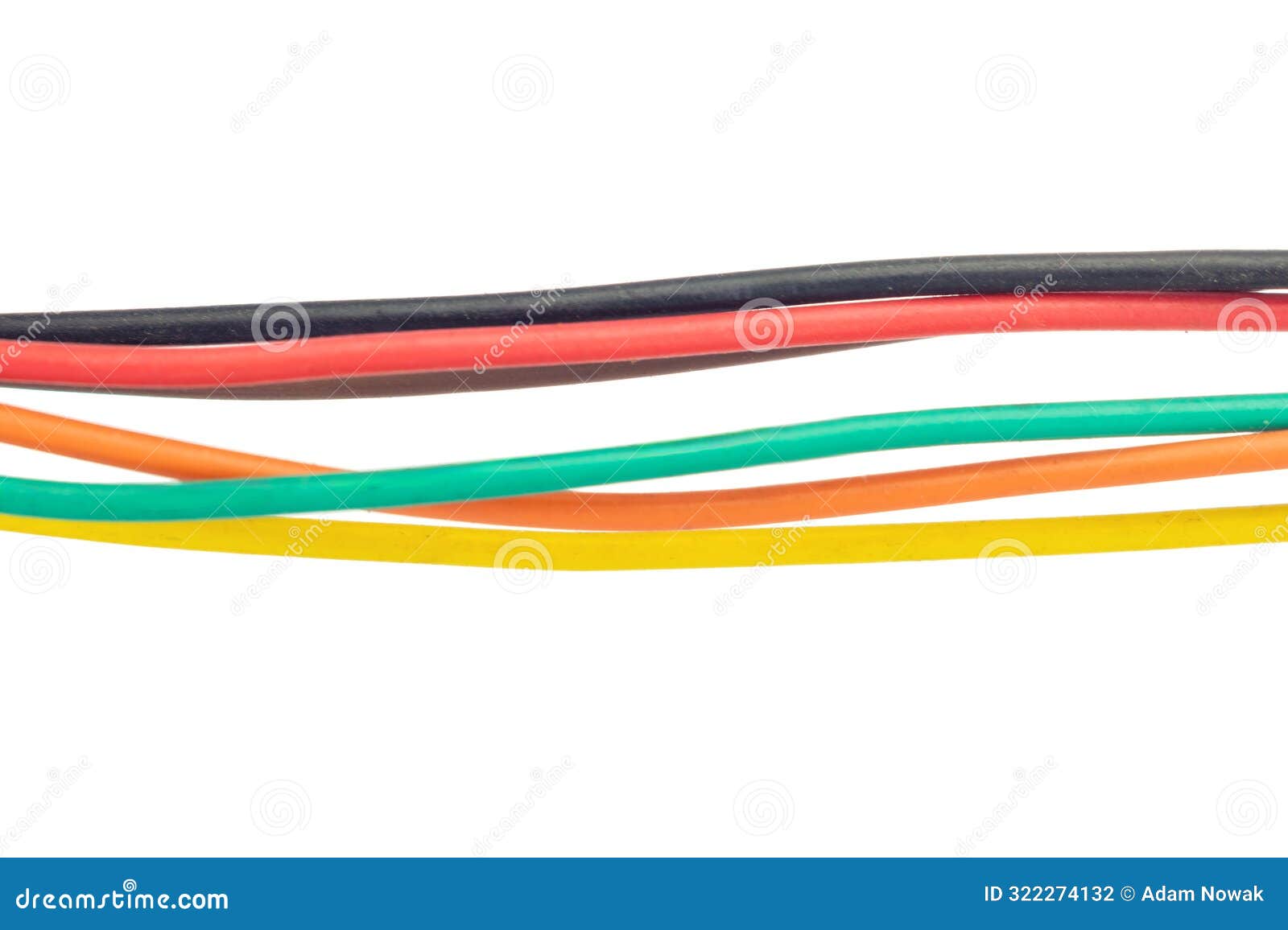 Horizontal Multi-colored Electrical Wires Stock Photo - Image of macro ...