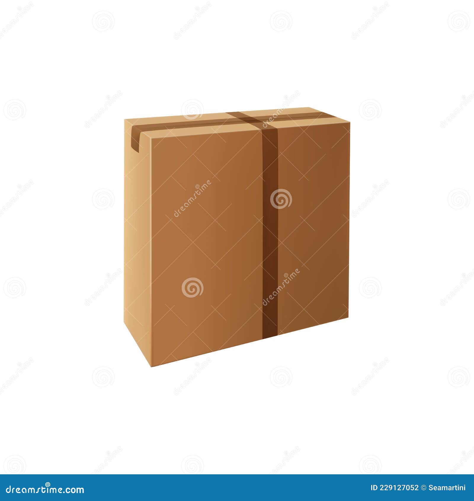Horizontal Narrow Pack, Delivery Cardboard Parcel Stock Vector ...