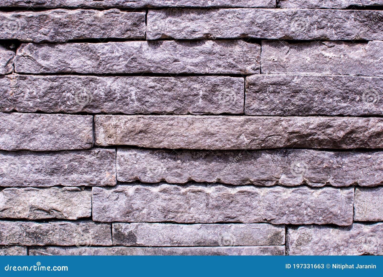Horizontal Natural Stone Wall Texture Background Surface. Stock Image ...