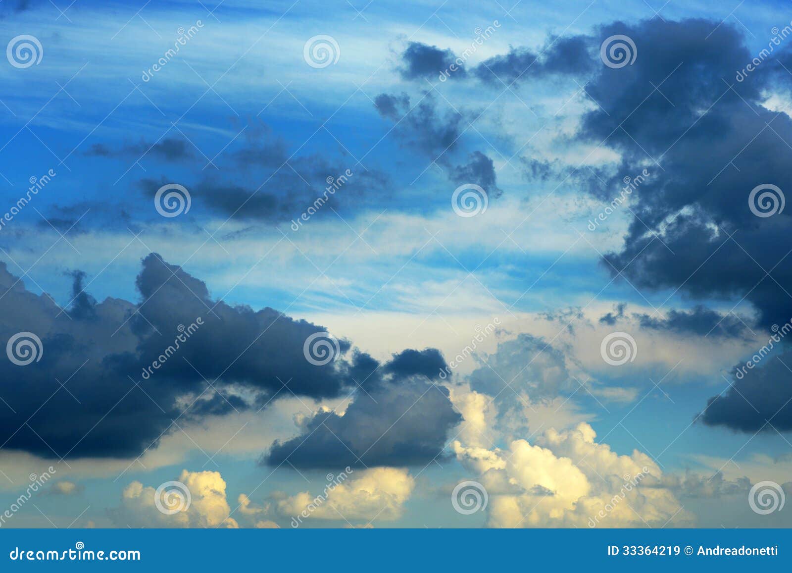 Horizontal Nature Image of a Dramatic Cloudy Sky Stock Image - Image of ...