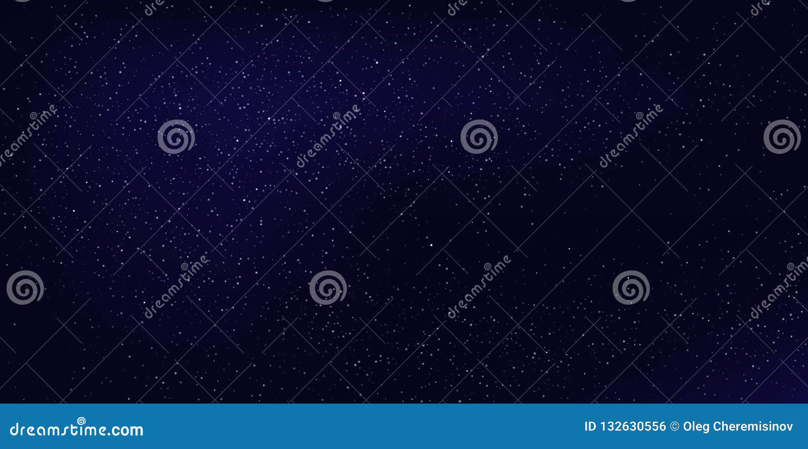 Horizontal Night Sky Background. Vector Abstract Background ...