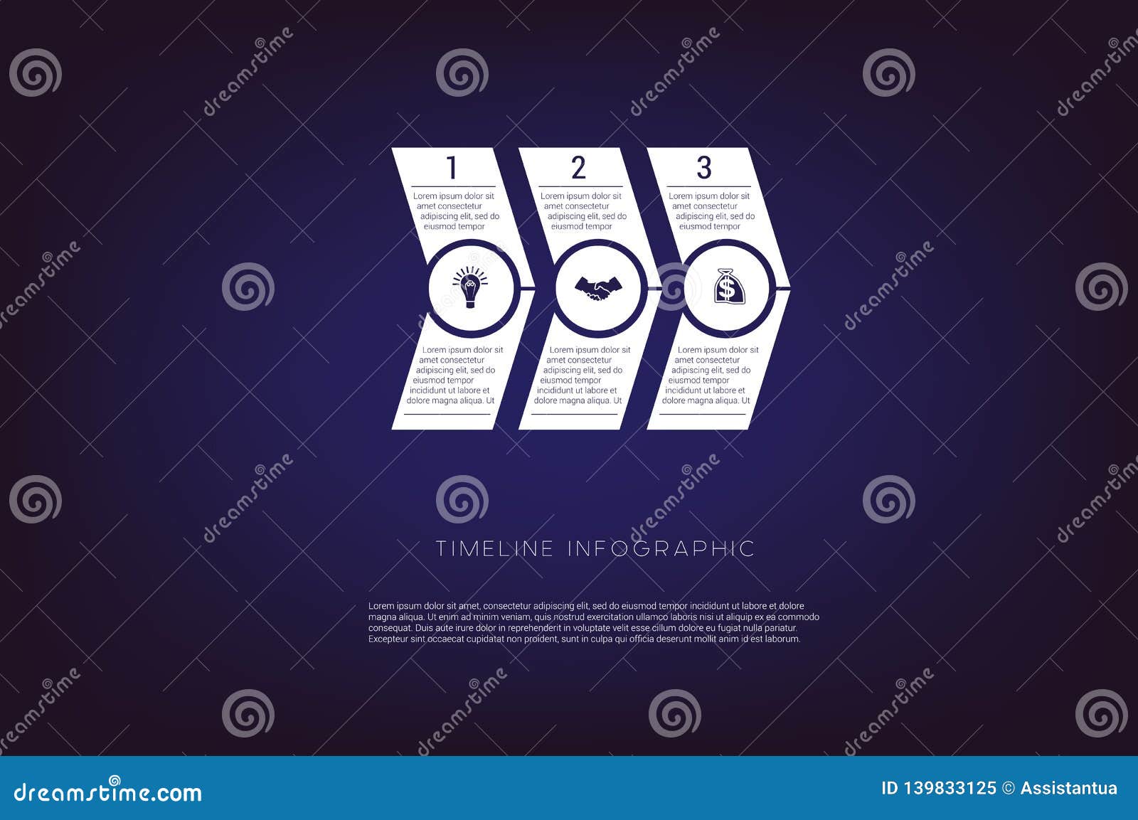 Monochrome Timeline Infographic Vector Illustration | CartoonDealer.com ...