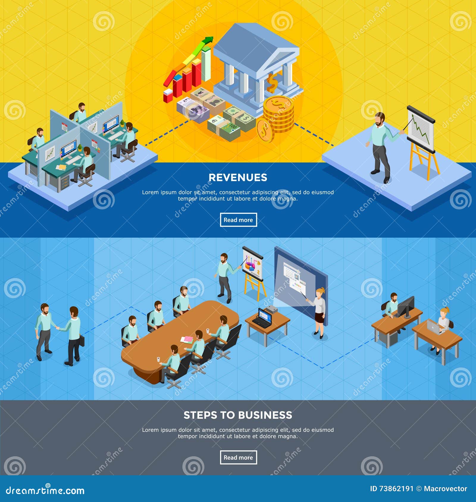Horizontal Office Banners stock vector. Illustration of discussion ...