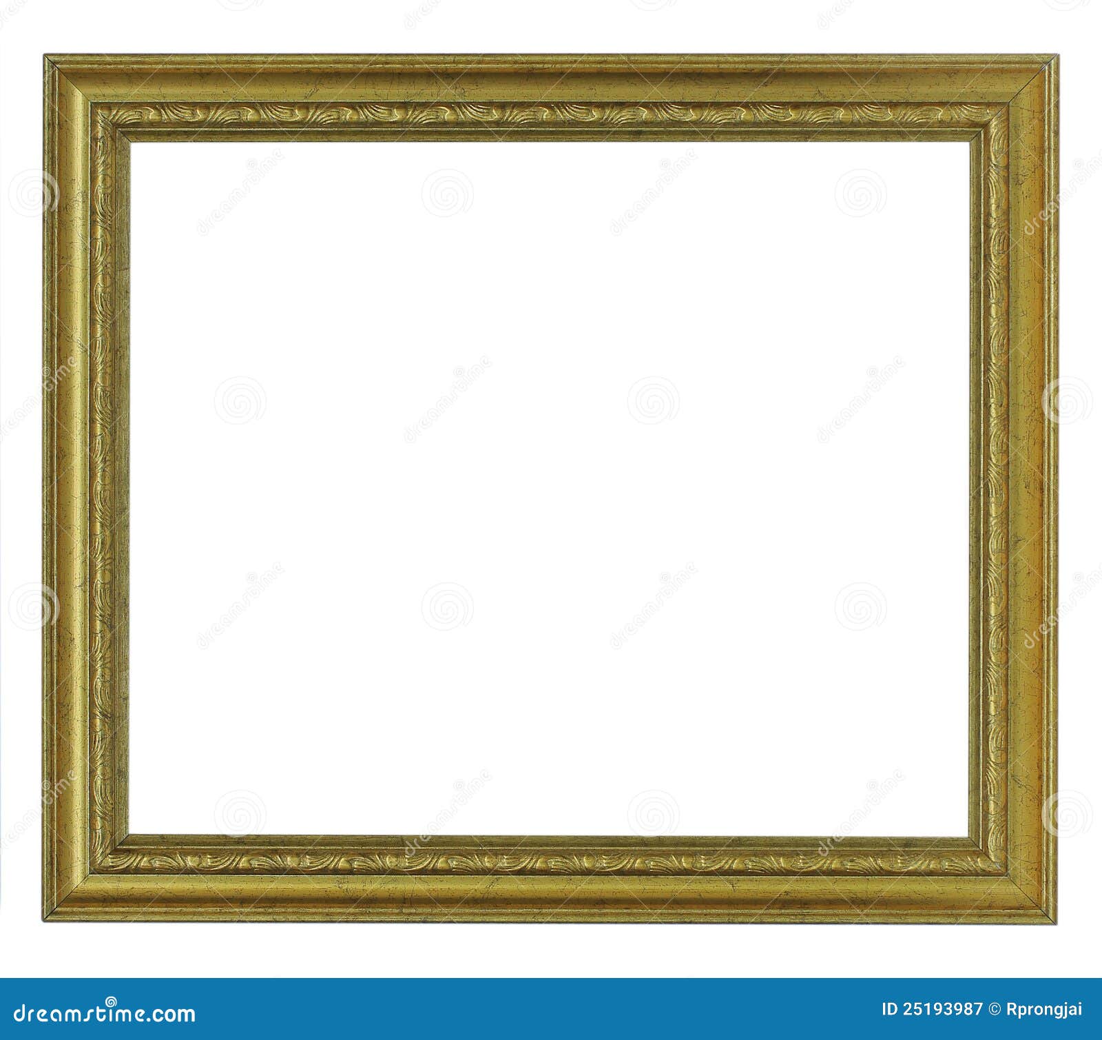 Horizontal old gold frame stock image. Image of empty - 25193987