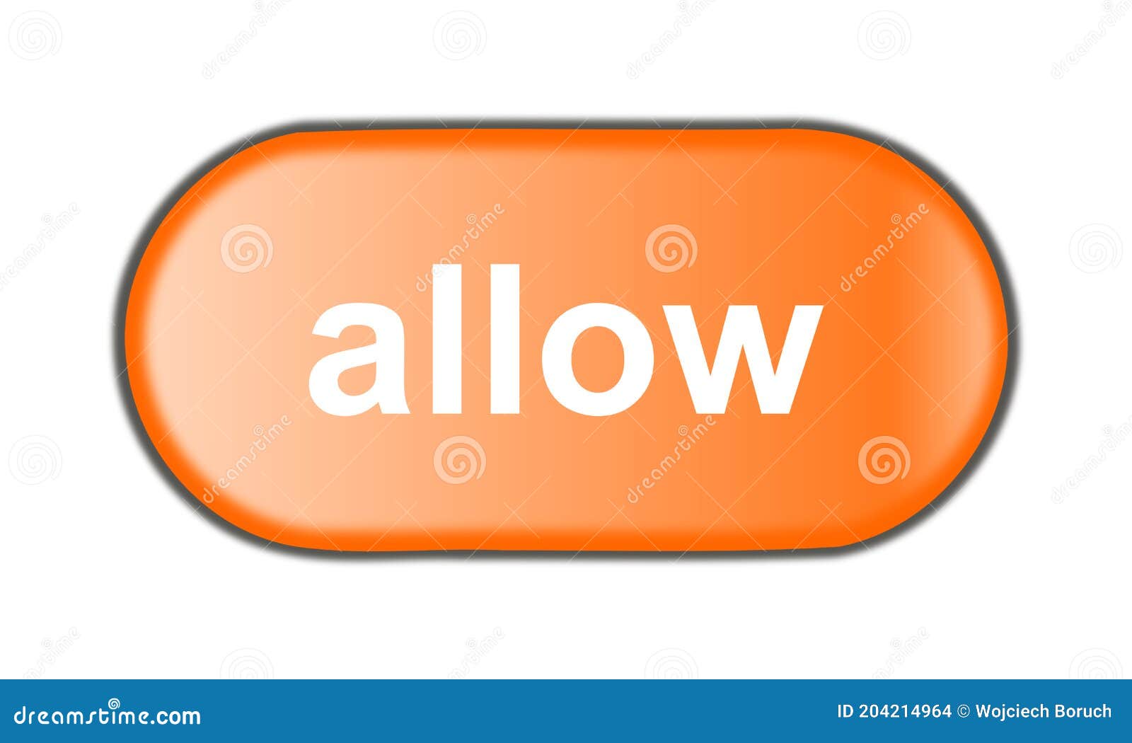 Horizontal Orange Allow Button Stock Illustration - Illustration of ...