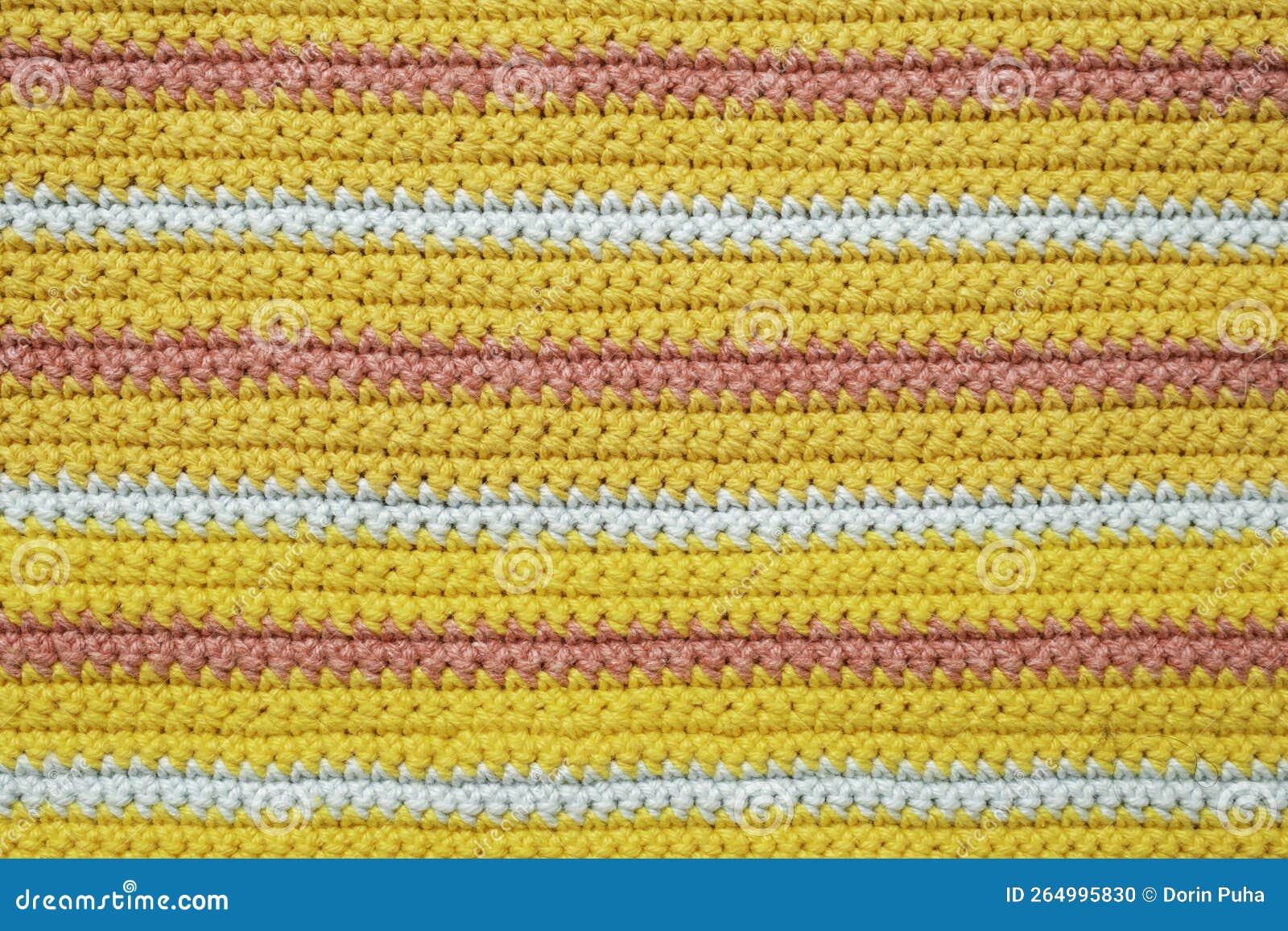 Horizontal Orange Pink and Blue Crochet Lines Pattern Stock Photo ...