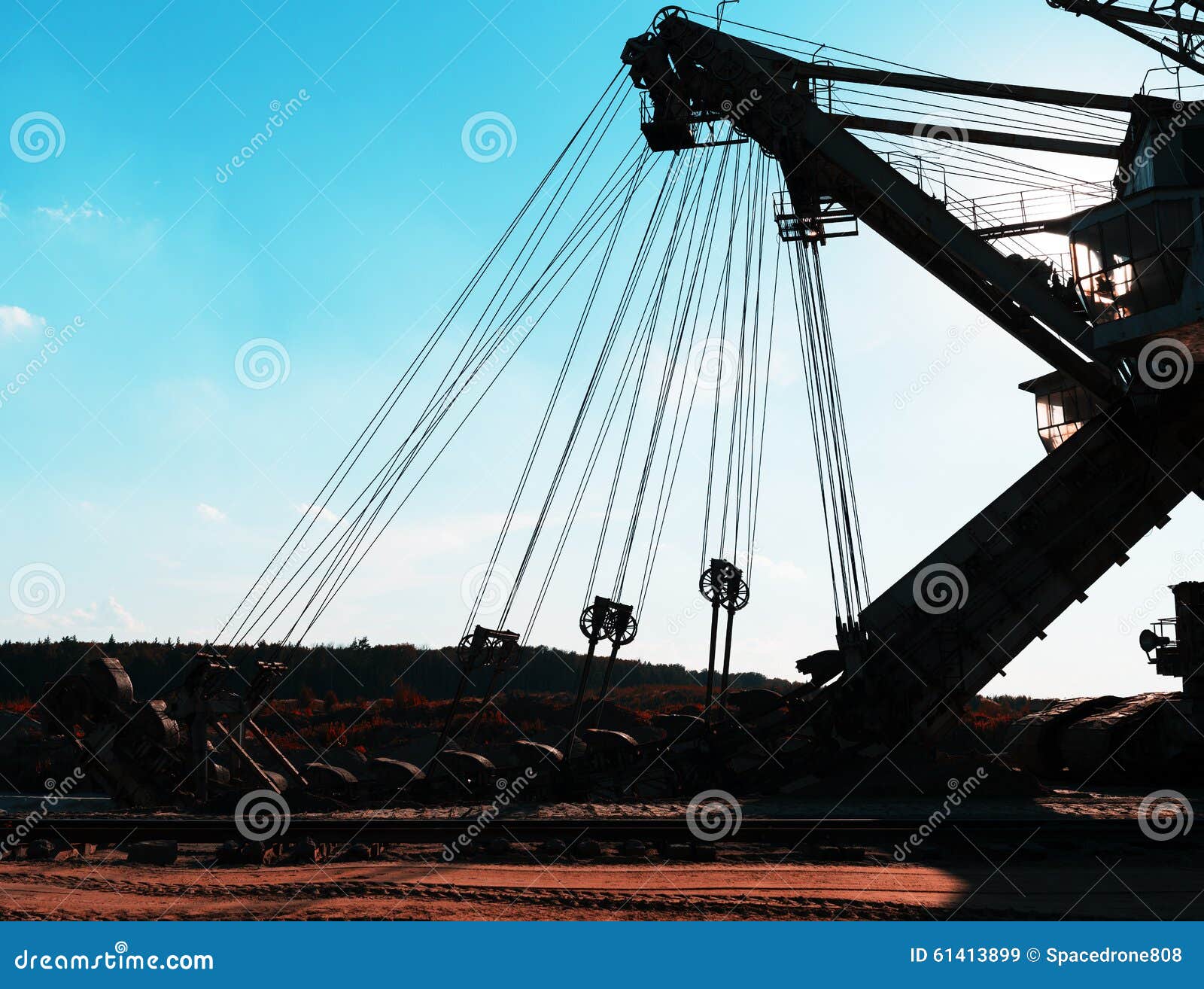 Horizontal Orange Sand Mining Machine Stock Image - Image of mars, atom ...